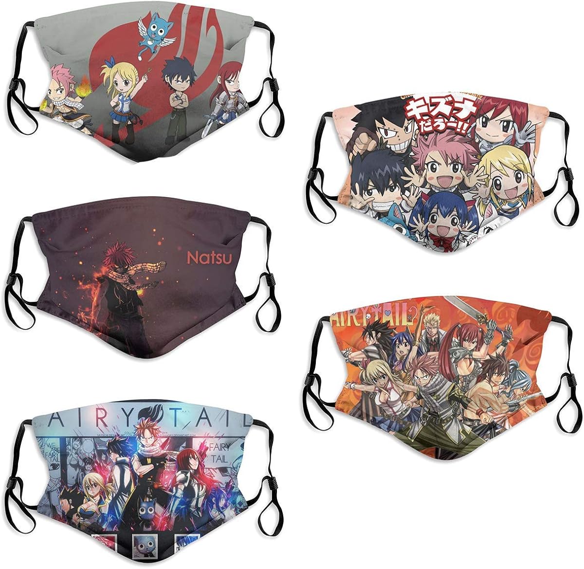 Anime Face Mask with Filters Adjustable Washable Reusable Masks for ...