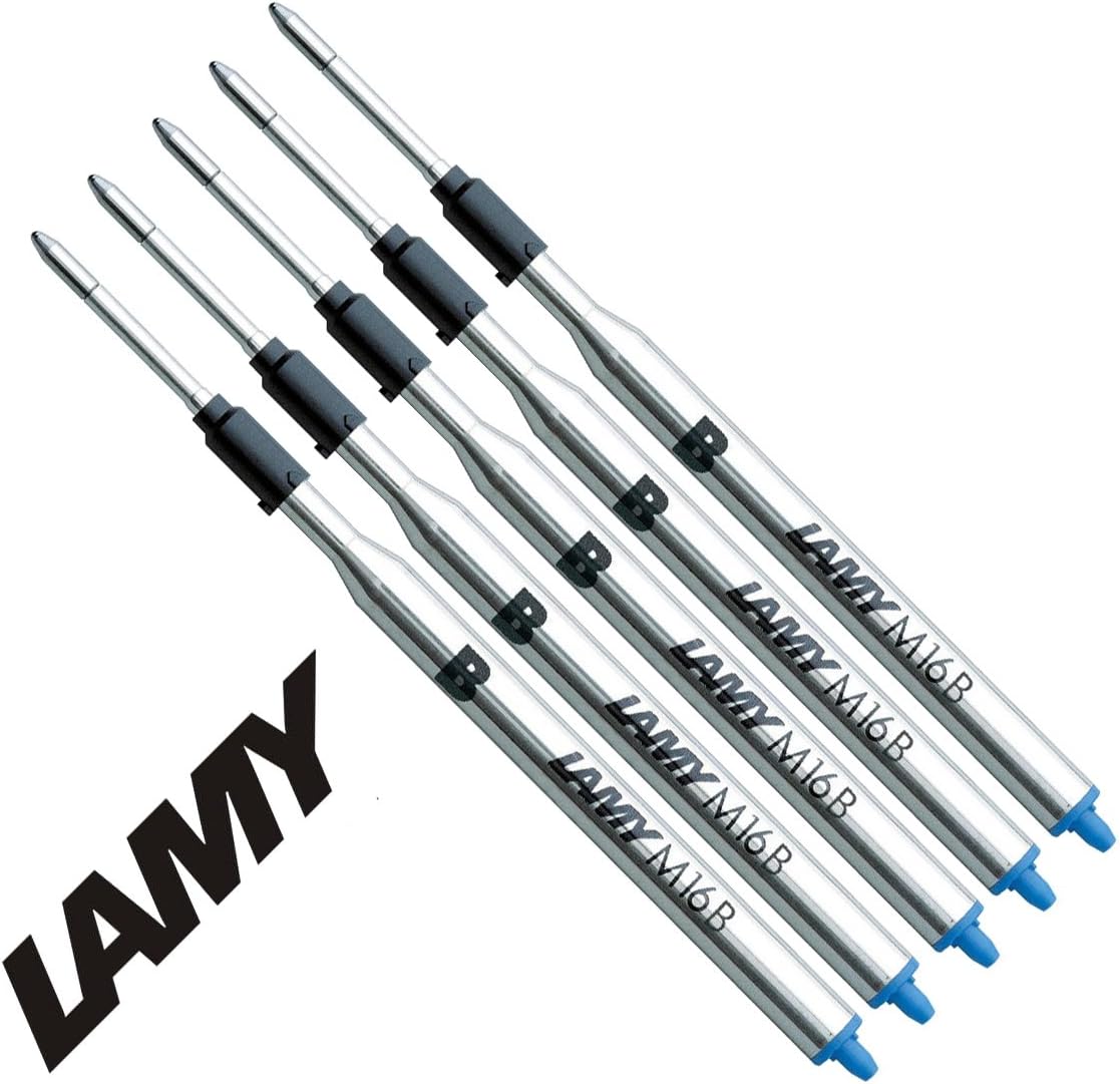 Lamy M16 5-pack ballpoint pen refill with large capacity, metal ...