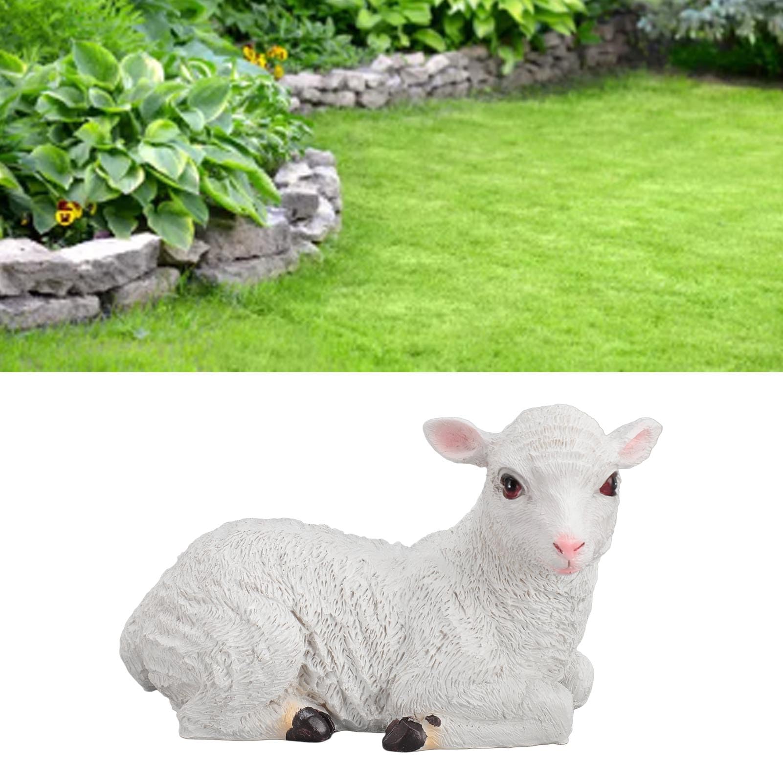 Amazon.com: Luqeeg Resin Sheep Ornament, Fairy Garden Sheep Ornament ...