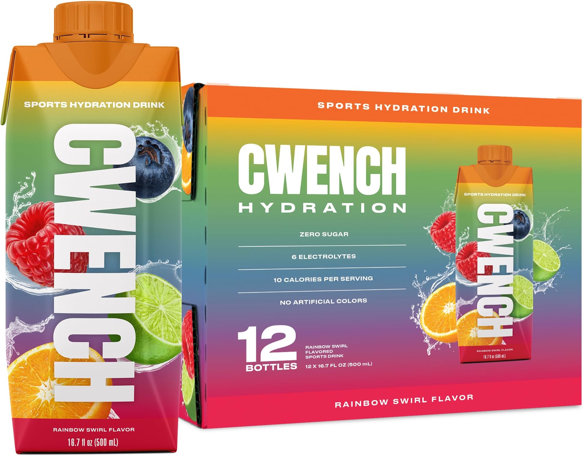 Amazon.com: Cwench Hydration Ready To Drink Blue Raspberry 12x16.9oz ...
