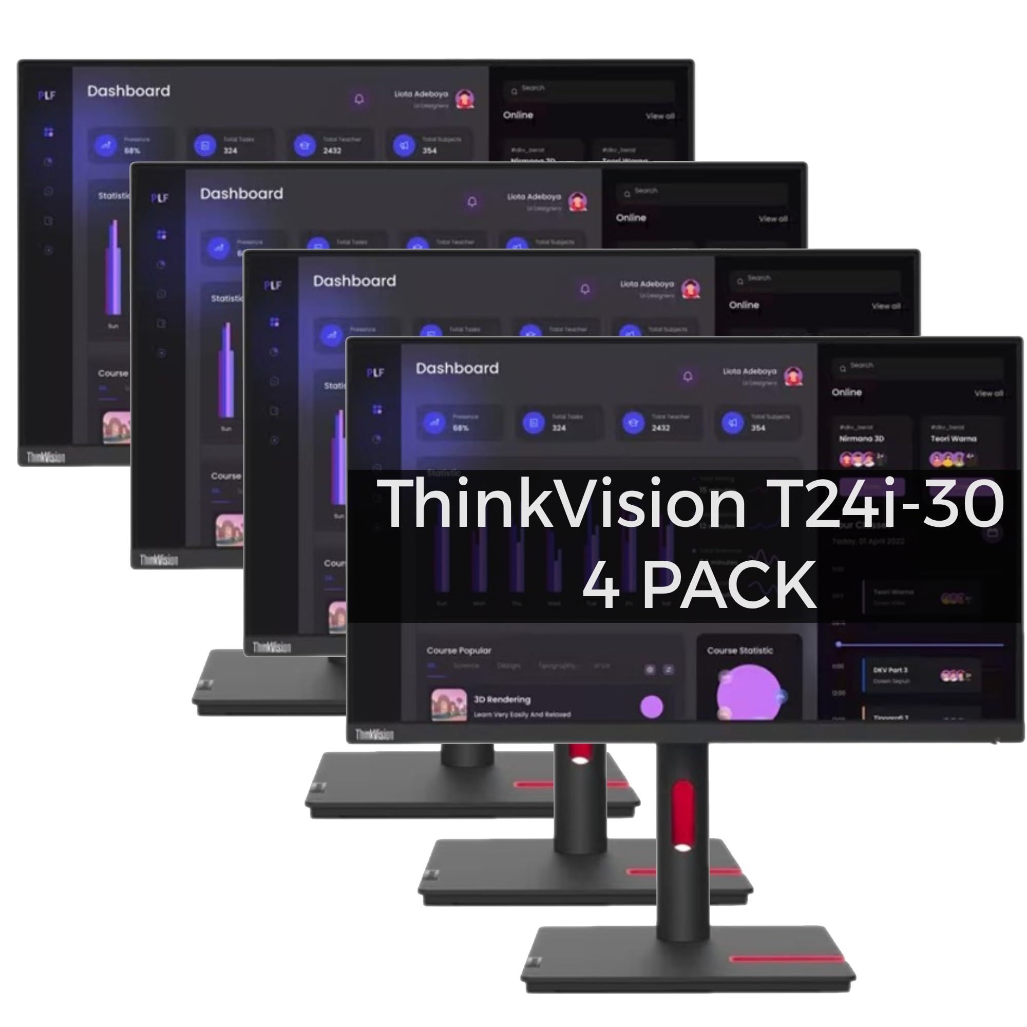 Amazon.com: Lenovo ThinkVision T24i-30 24" Full HD WLED LCD Monitor ...