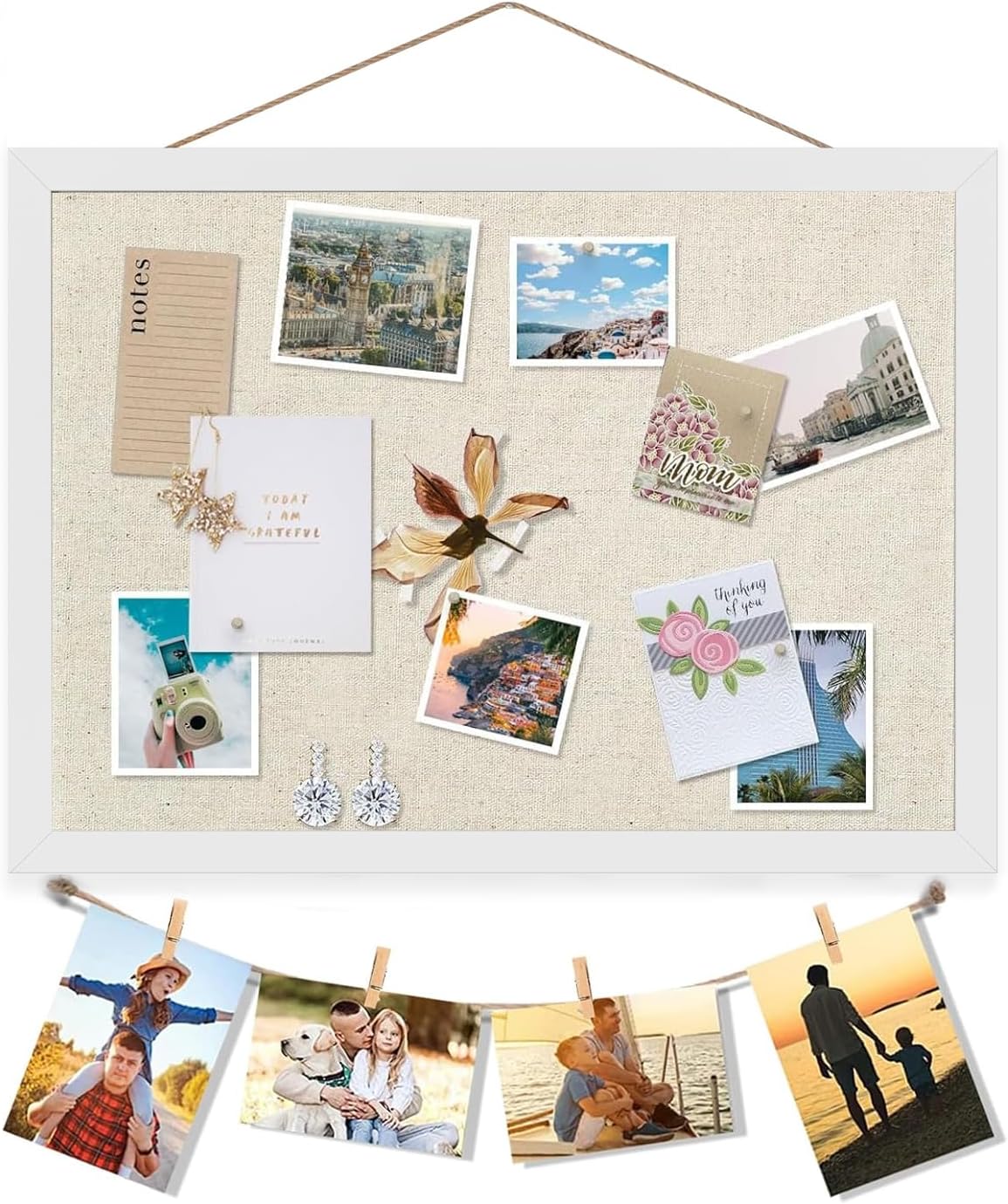 Cork Board Pin Board - Double-Sided 30 X 40CM Wooden Framed Cork Boards ...
