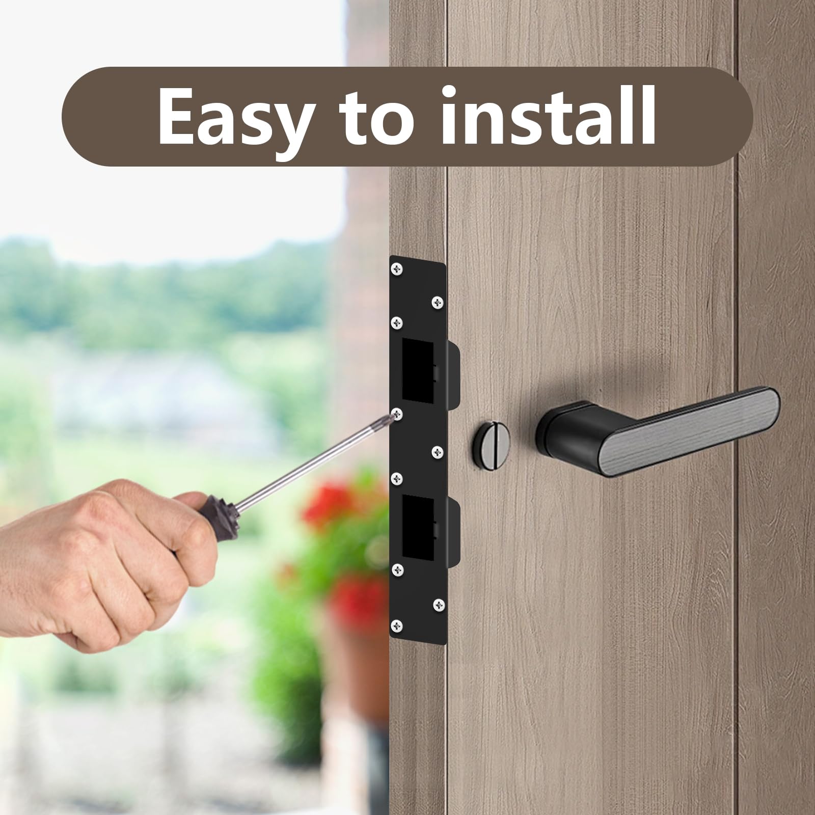 Snapklik.com : Double Holes Latch Reinforcement Plate Heavy Duty ...