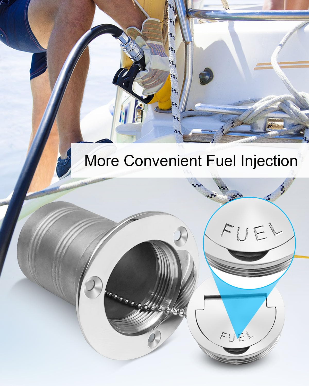 Snapklik.com : Boat Marine Deck Fill Filler Replacement Part Keyless Cap