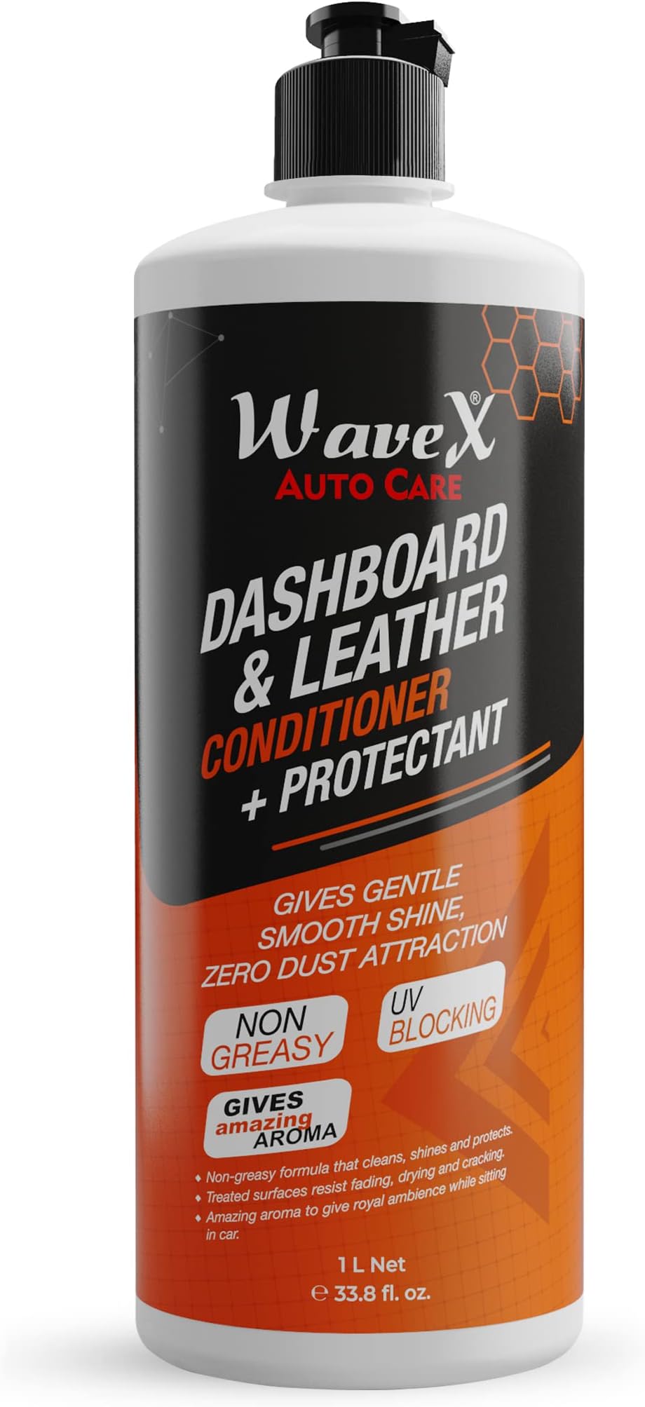 Wavex Dashboard Polish and Leather Conditioner + Protectant (1L) Car Dashboard Polish | Car ...