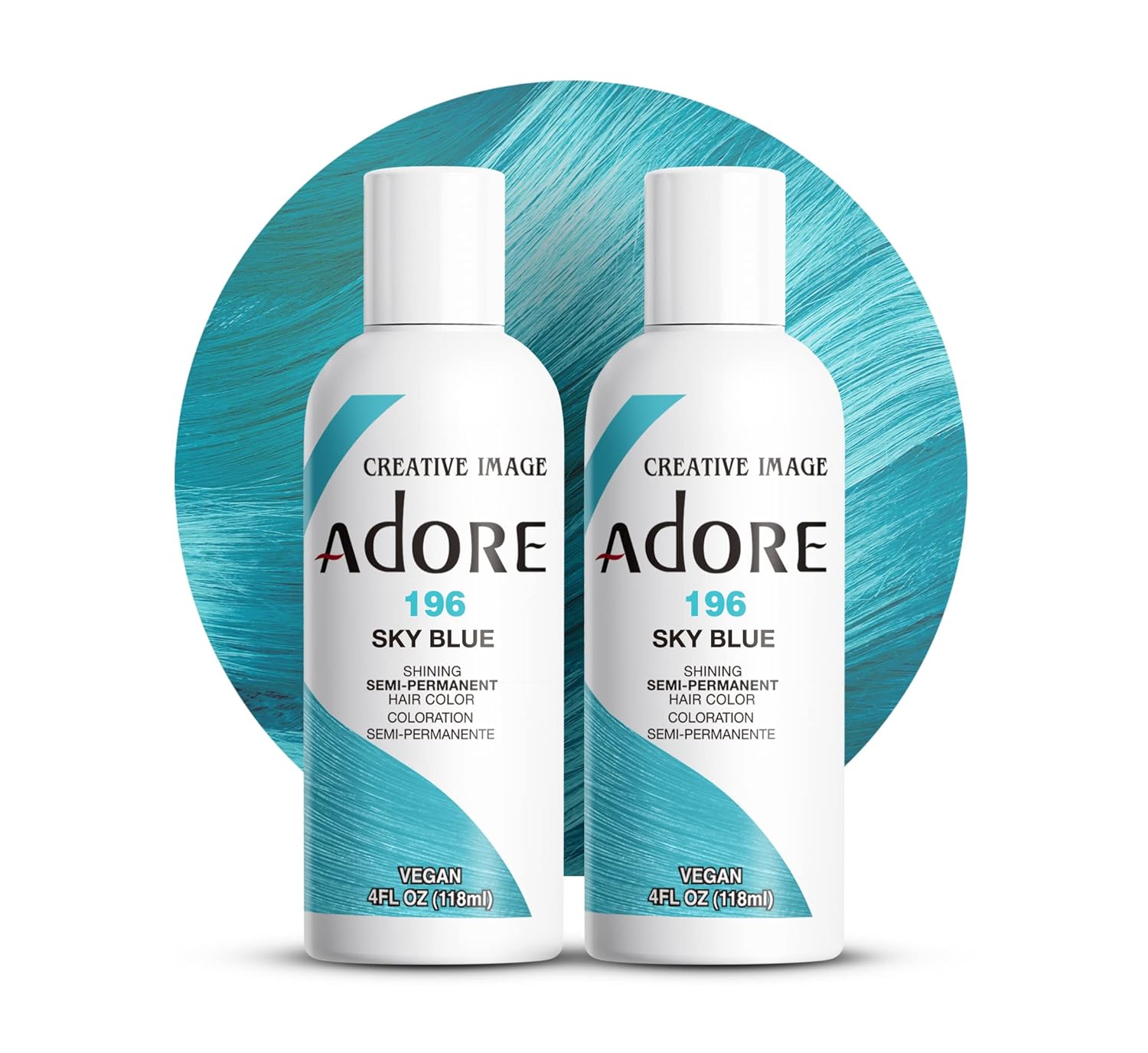 Amazon.com : Adore Semi Permanent Hair Color (196 Sky Blue) (2 Pack ...