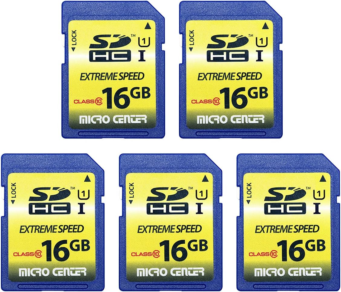 Amazon.com: INLAND 16GB Class 10 SDHC/SDXC U1 Flash Memory Card (5 Pack ...