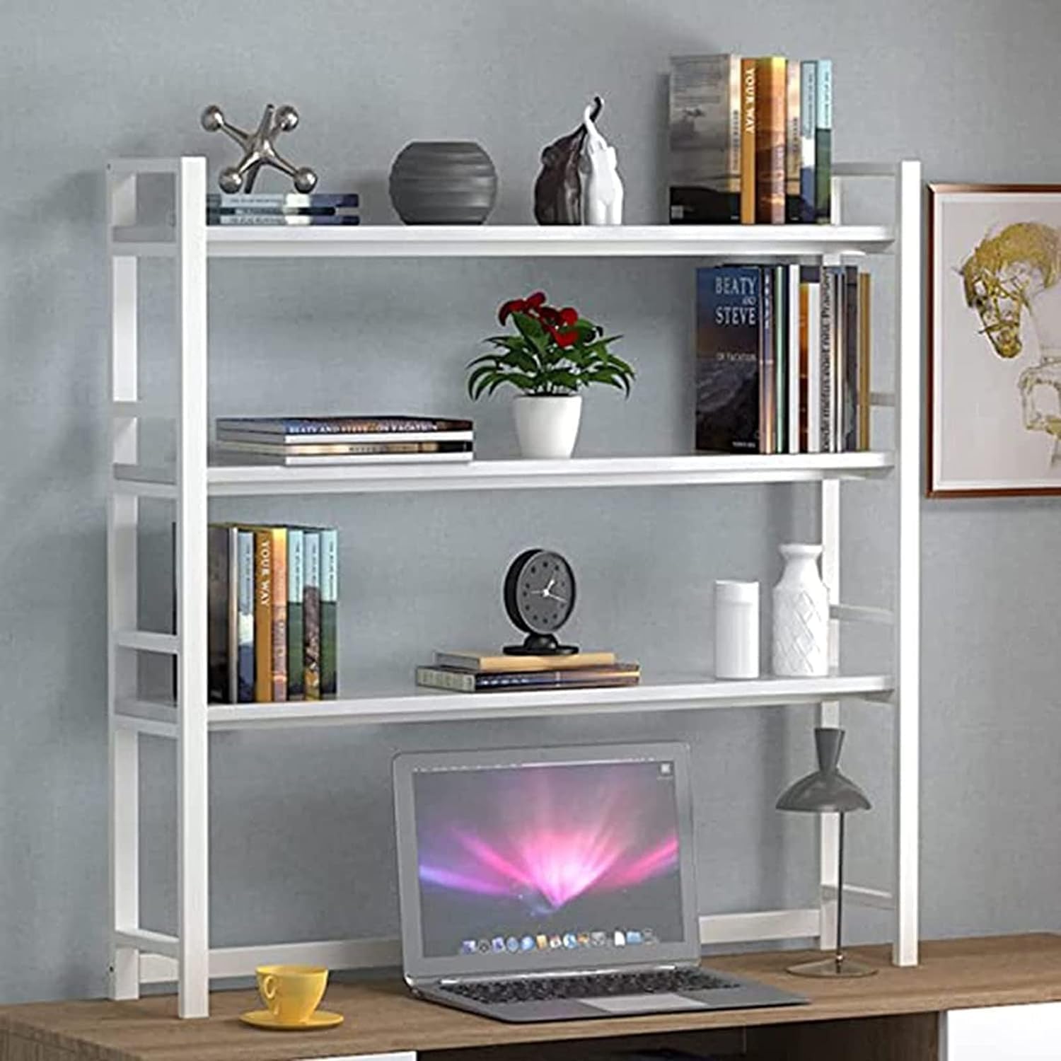 Amazon.com: GANDUS Bookshelf Desktop Bookshelf Organization Rack, 3 ...