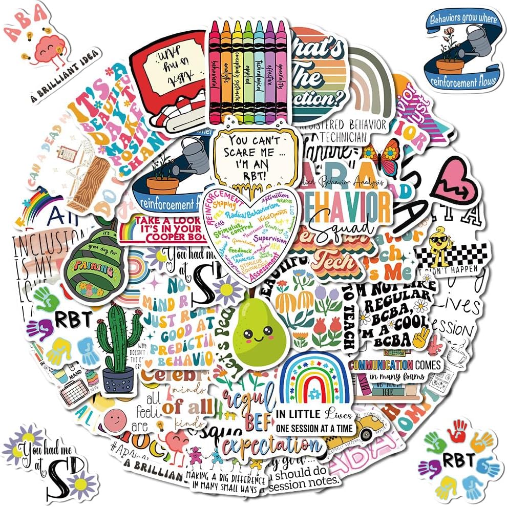 Amazon.com: Frienda 172 Pcs ABA Stickers Applied Behavior Analysis ...