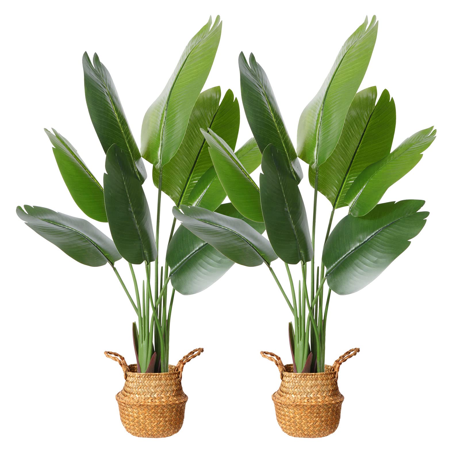 MOSADE 4FT Artificial Bird of Paradise Plant,Tall Fake Tropical Palm ...