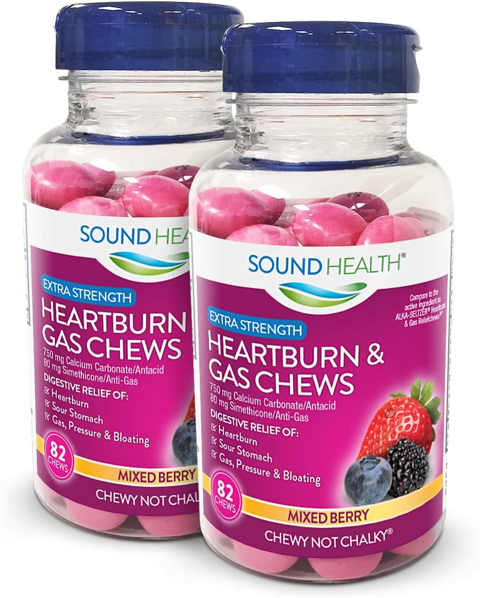 Amazon.com: SoundHealth Extra Strength Heartburn & Gas Relief Chews ...