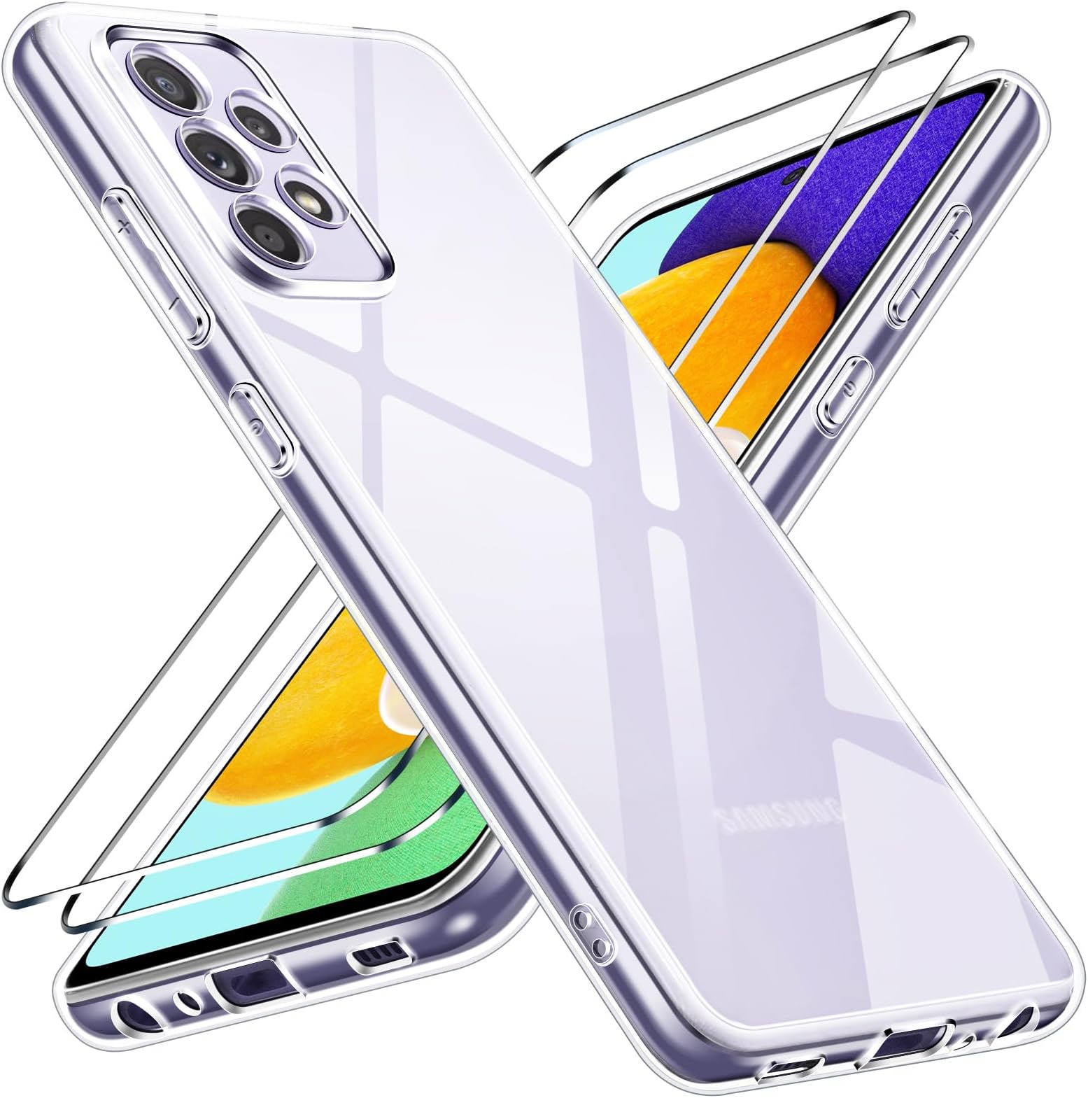 ivoler Coque pour Samsung Galaxy A52 4G / 5G / A52S 5G, avec 3 Pièces ...