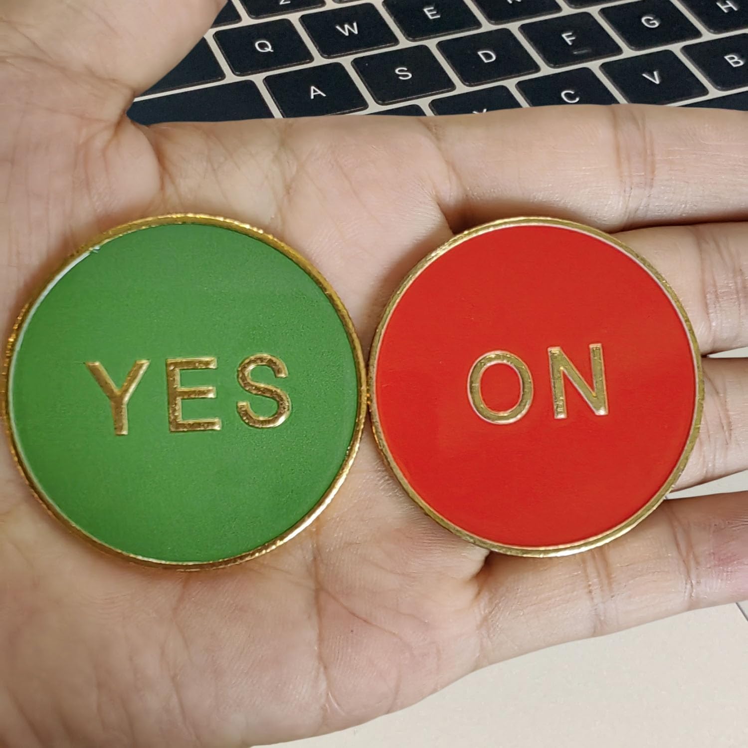 Amazon.com: ZHUNIPINGAN Decision Maker Coin - Yes No Decision Coin ...
