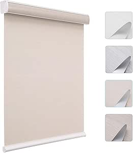 Amazon.com: Changshade Custom Size Cordless Roller Shade with Valance, Blackout Roller Shades ...