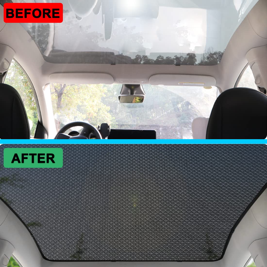 Topfit for model Y Sunshade Roof Window Insulation UV Rays Protection ...