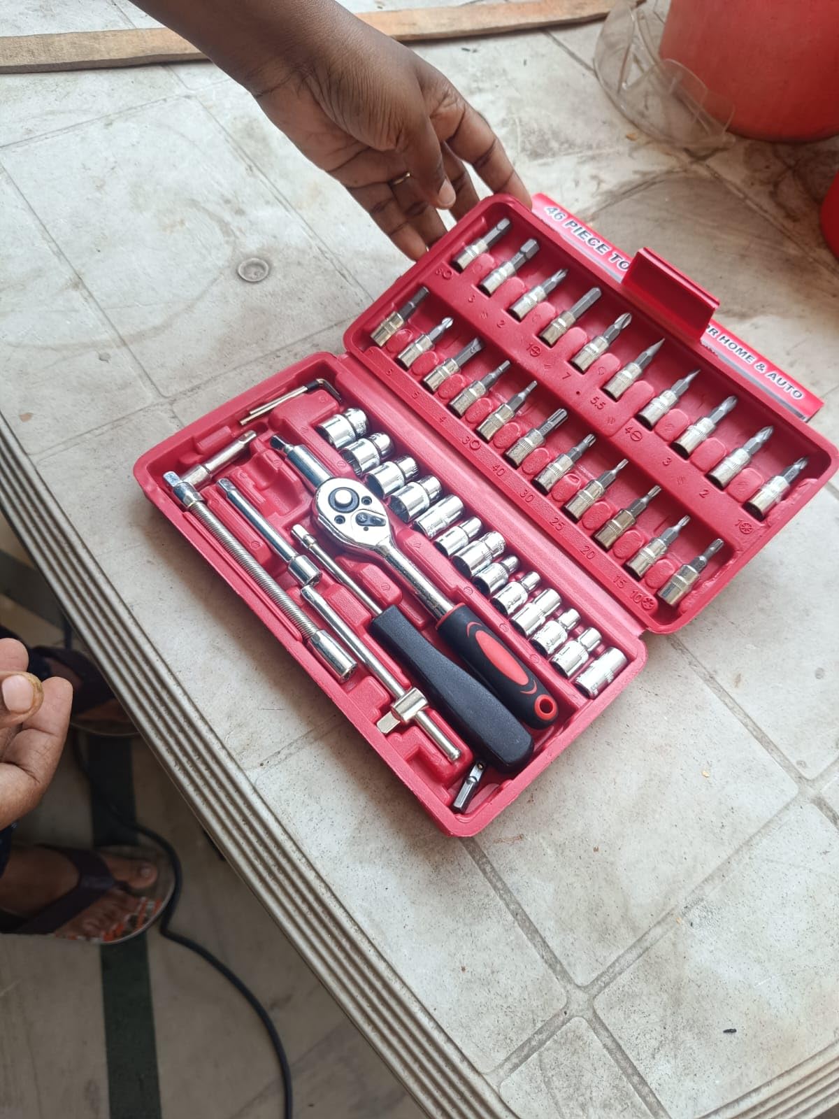 Urshigar 46 in 1Tool Kit for Home Use – Complete Spanner Set, Socket ...