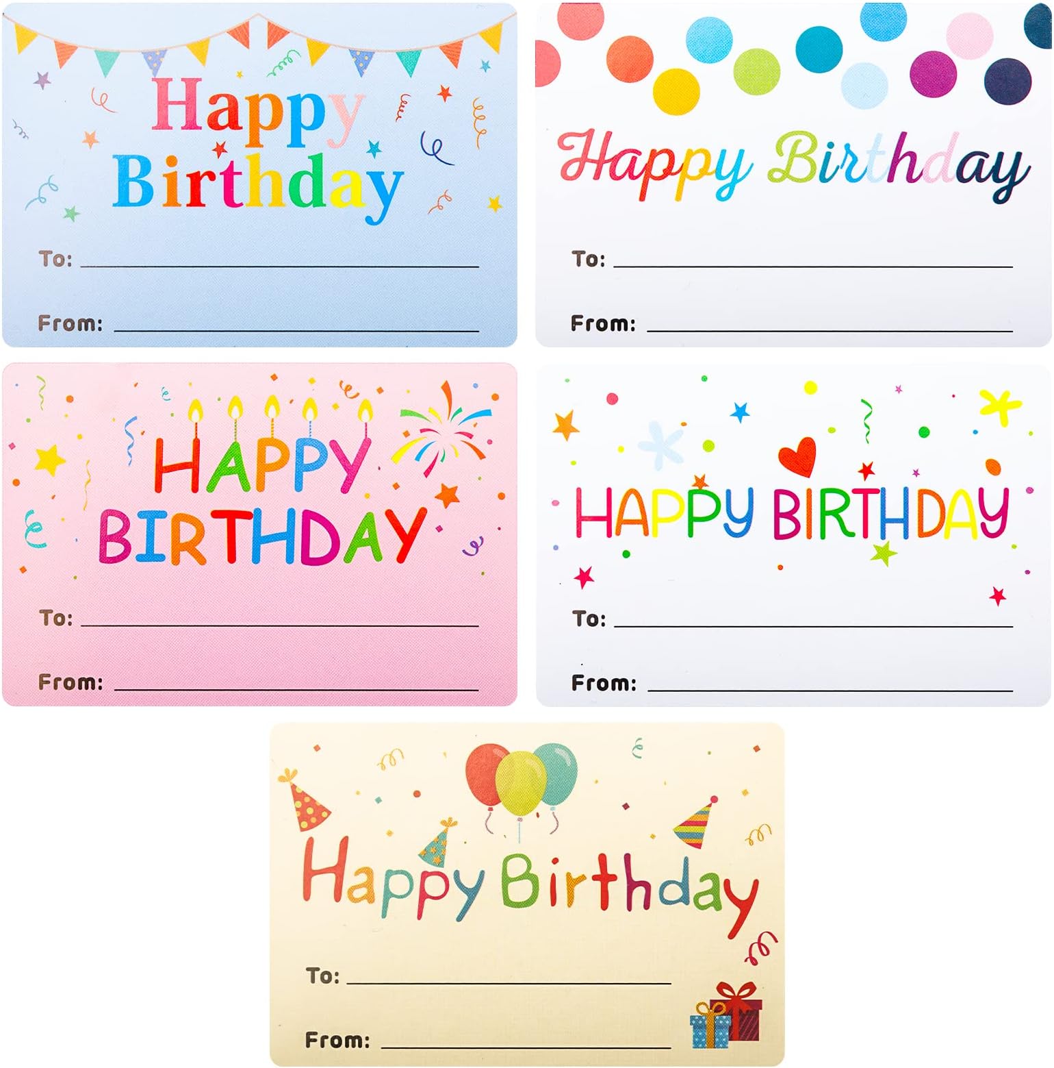 Amazon.com : Anwyll Happy Birthday Gift Tags Name Stickers,Happy ...
