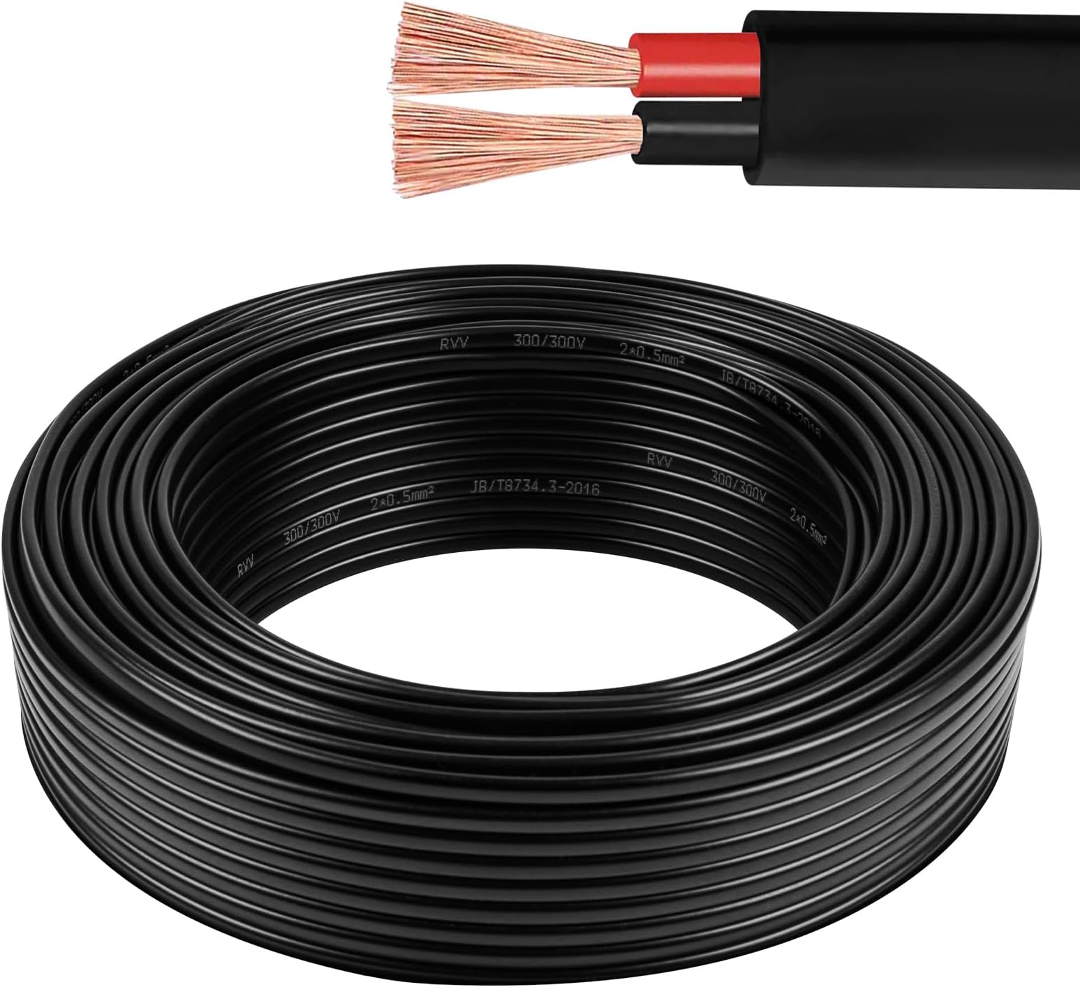 MANAX® 25m Zwillingslitze 2x 0,75mm² transparent Kabel 2-adrig: Amazon ...