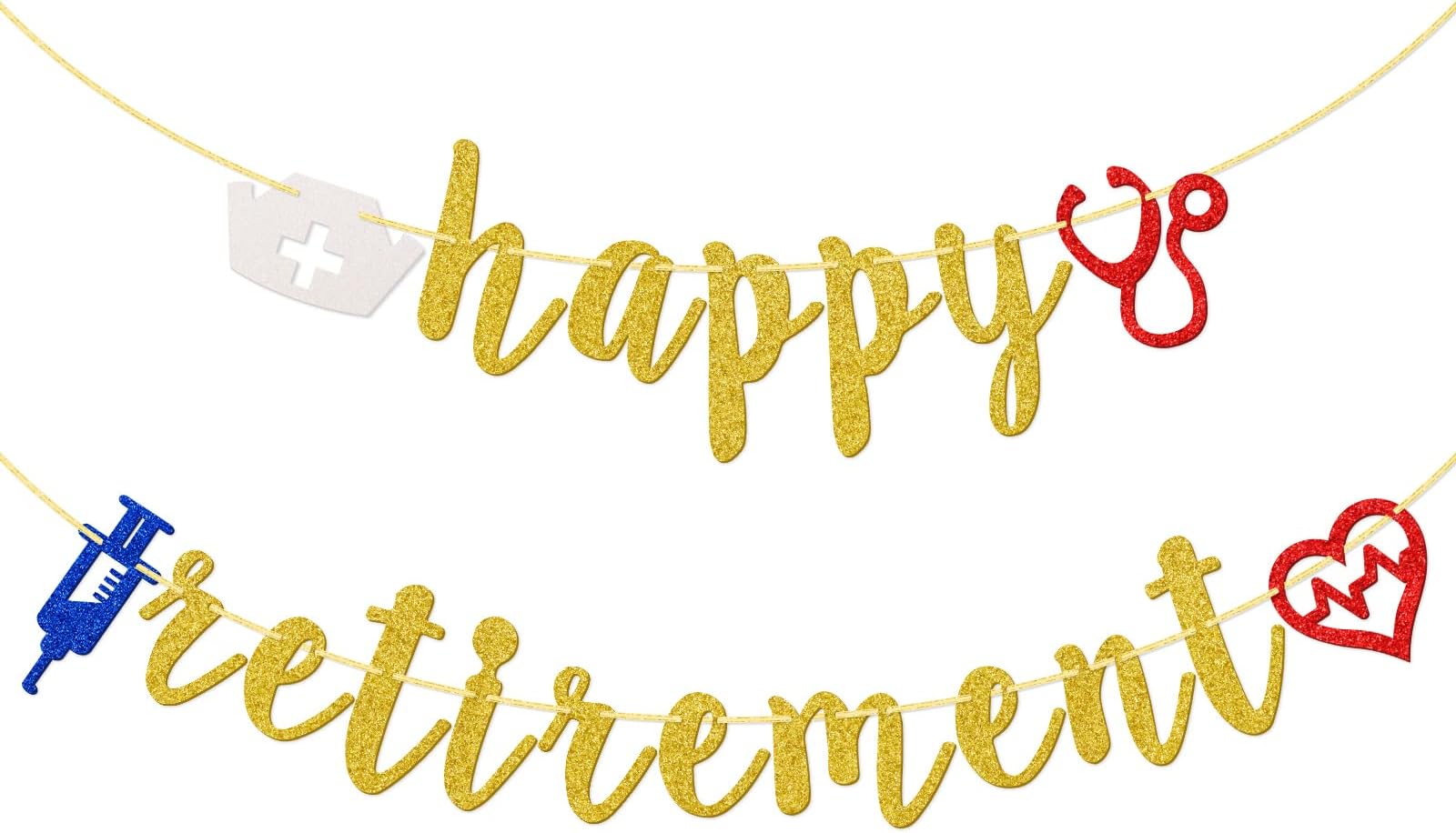 Amazon.com: We Will Miss You Medical Doctor Nurse Banner, Glitter Going ...