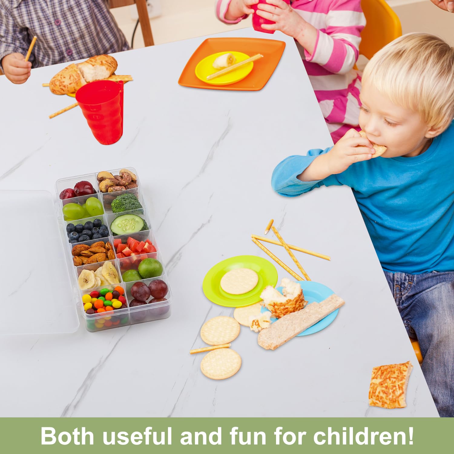 Snapklik.com : Snack Box Container, 12 Compartments Reusable Divided ...