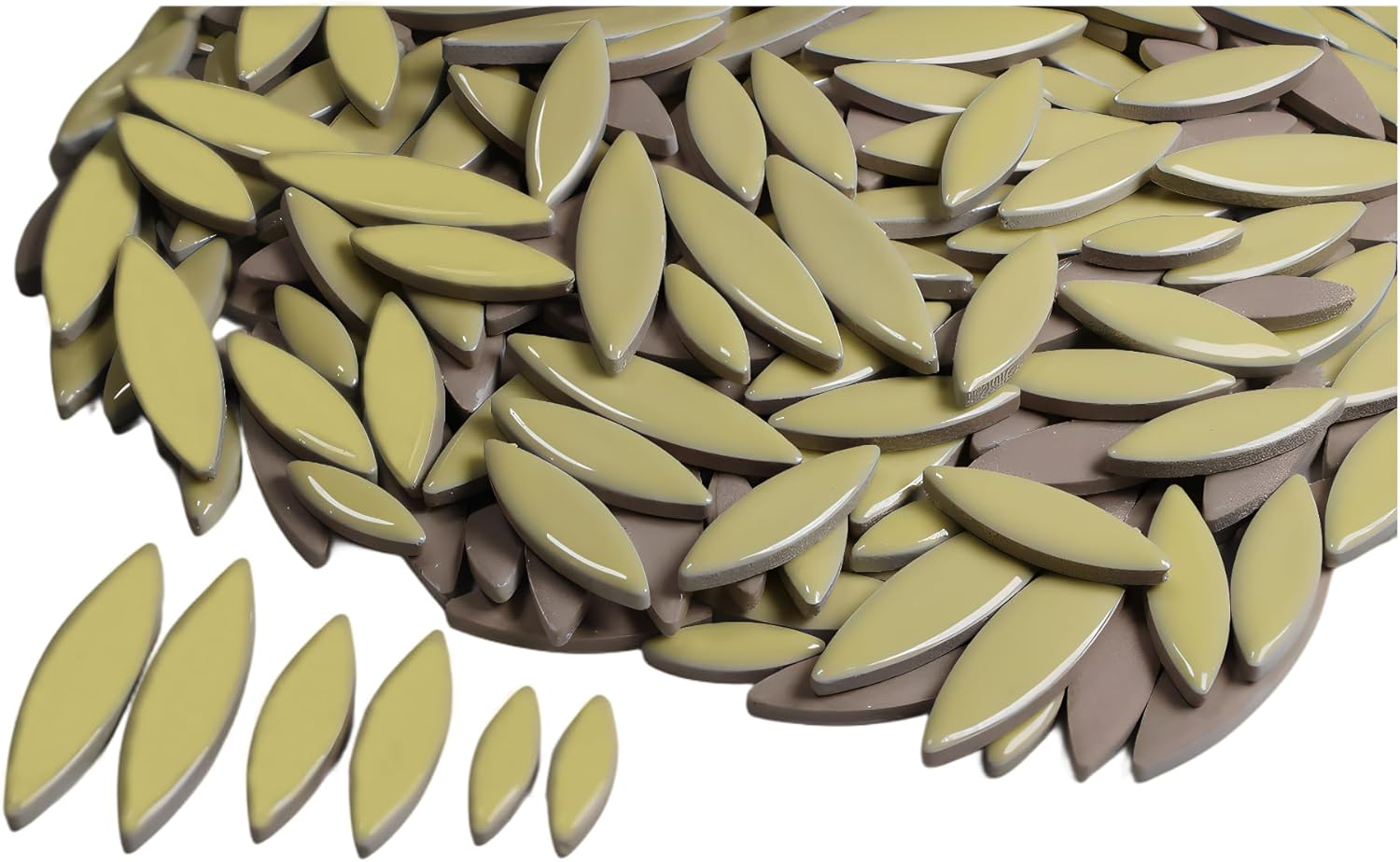 Amazon.com: VerzTile Mosaic Tiles for Crafts - Petal Shaped Ceramic ...
