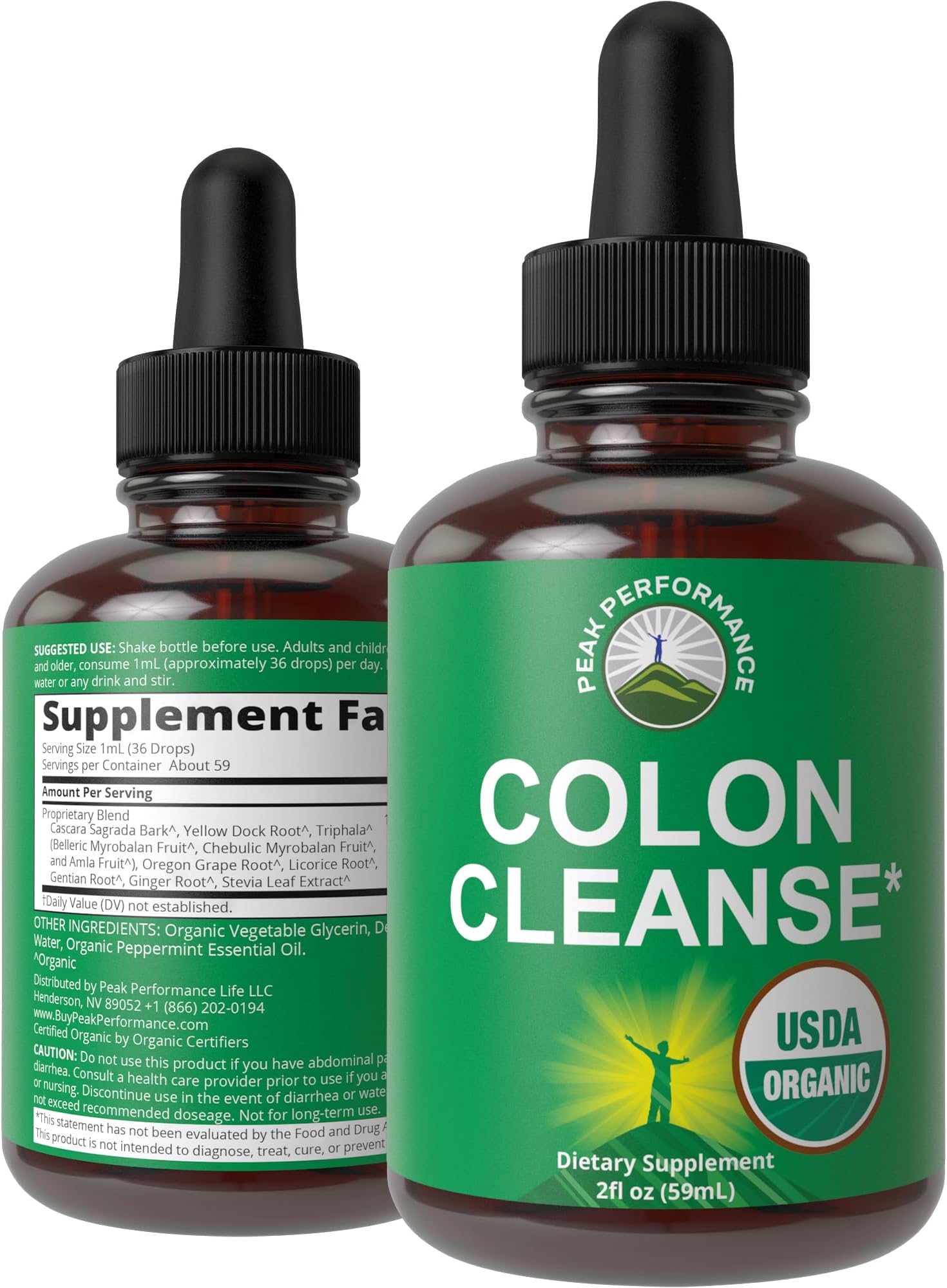 Amazon.com: USDA Organic Colon Cleanse Liquid Drops. Vegan, Kosher ...