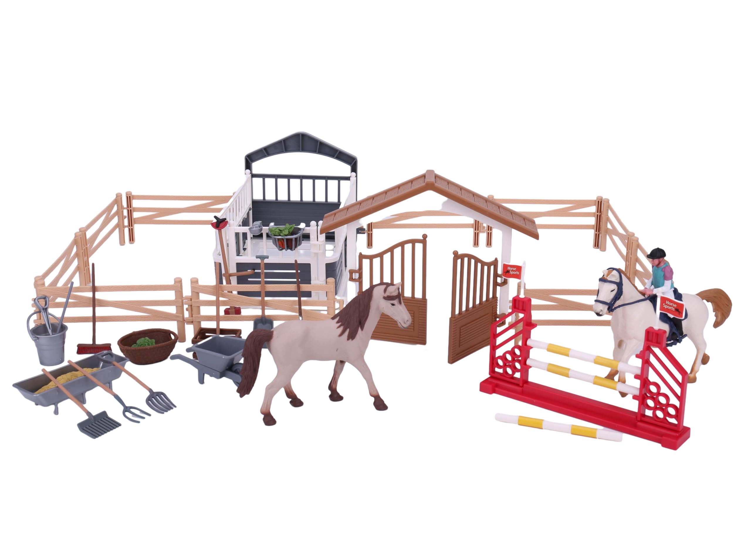 Amazon.com: Horse Toys, Horse Stable Playset, Horse Figurine with Rider ...