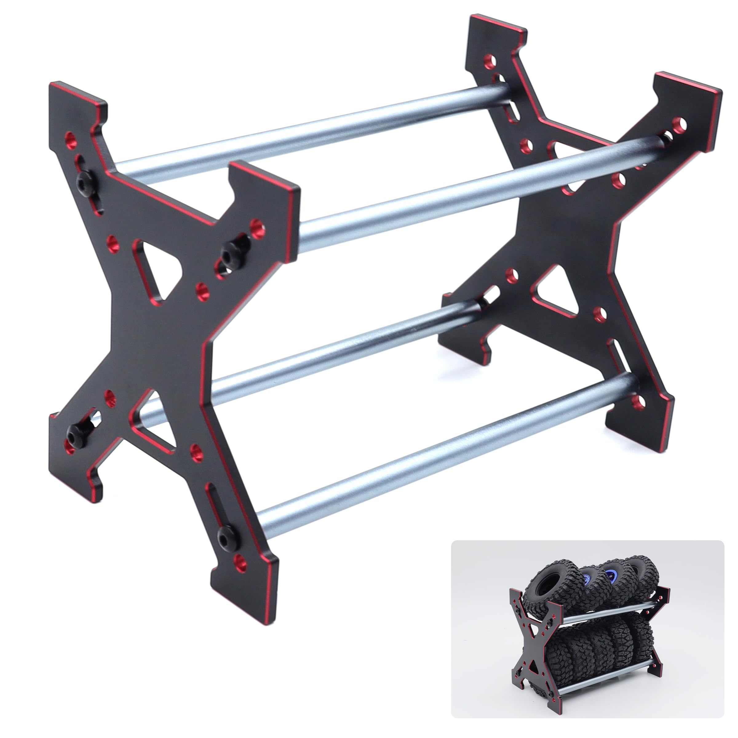 Amazon.com: HOPLEX 1.0" Wheel Tires Rack Aluminum Multi-Tire Storage ...