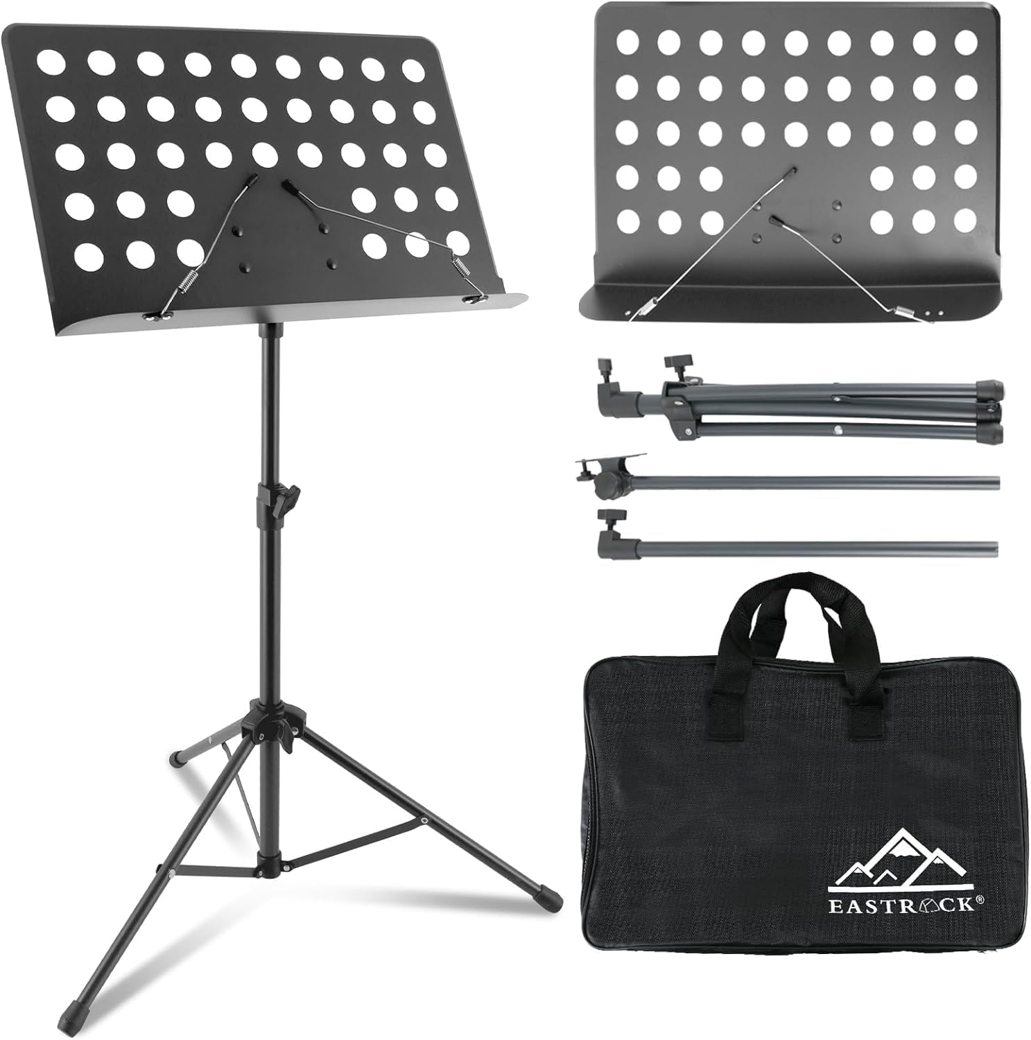 TIGER MUS7-BK | Orchestral Music Stand | All Metal Construction | Fully ...