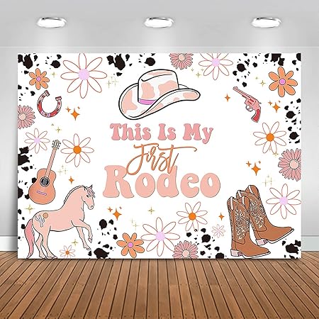 Amazon.com : Fitumiw This is My First Rodeo Backdrop 7x5ft Western ...