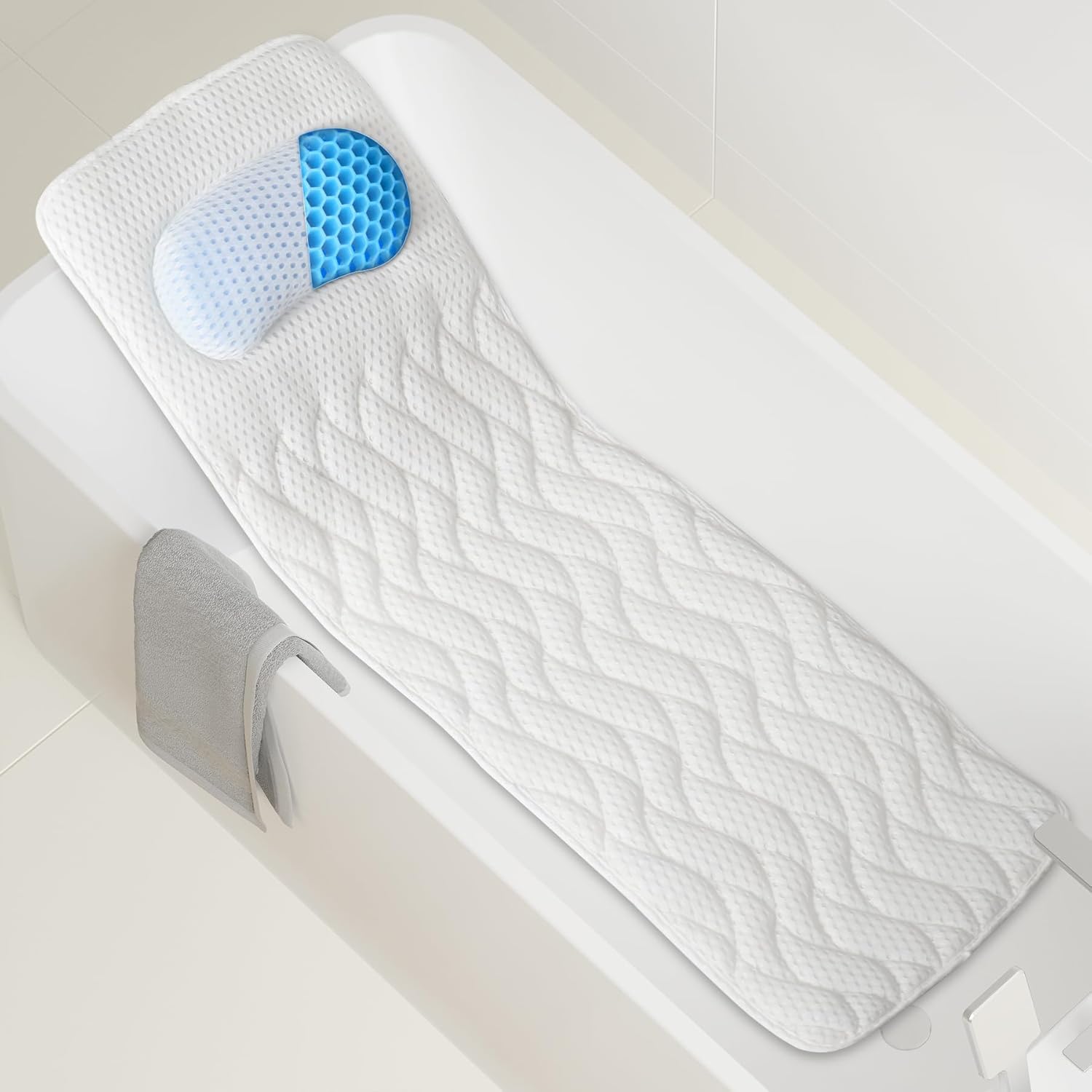 Amazon.com: Bathtub Bath Pillows for Tub - Full Body Bath Tub Pillow ...