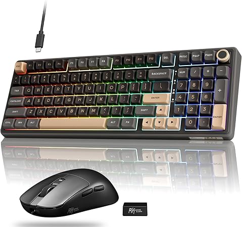 Amazon.com: RK ROYAL KLUDGE R98 Pro Wired Mechanical Keyboard and RK M3 ...