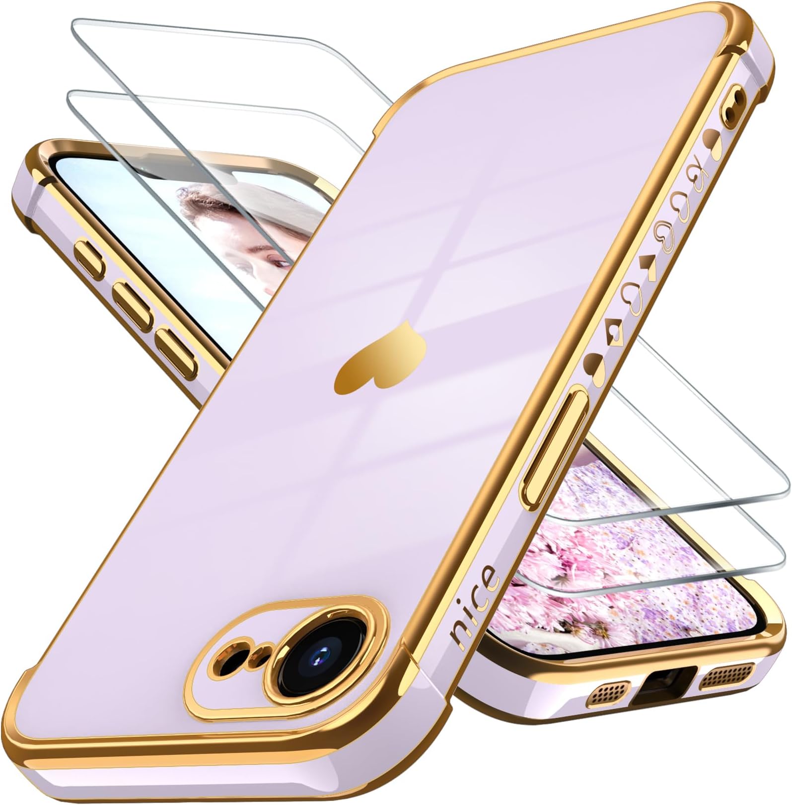 Amazon.com: Dretal for iPhone 16e Case with 2X Screen Protector, Girl ...