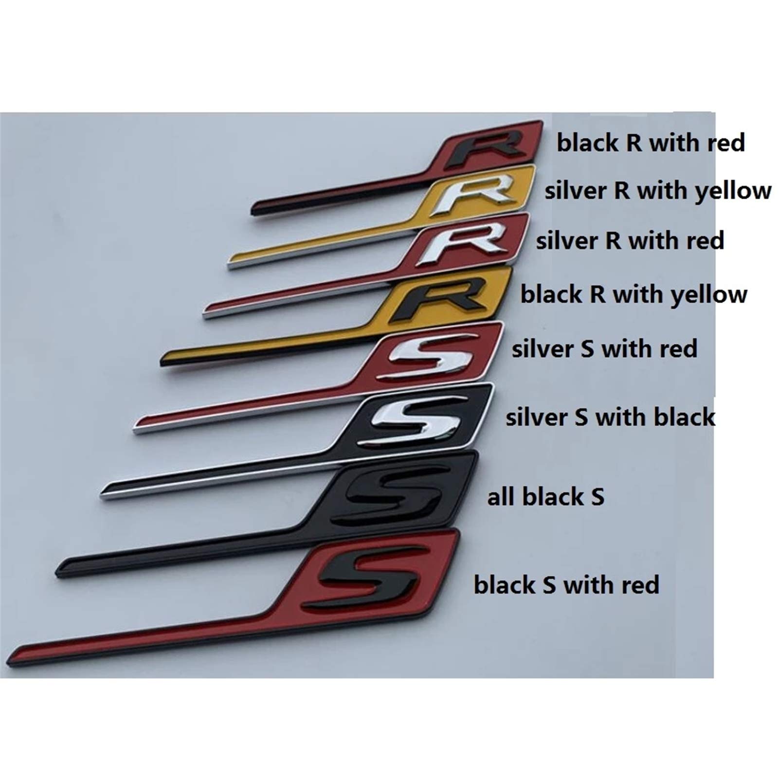 Buy DuoMai Letters S R Badges Emblems Emblem Badge for Mercedes Benz ...