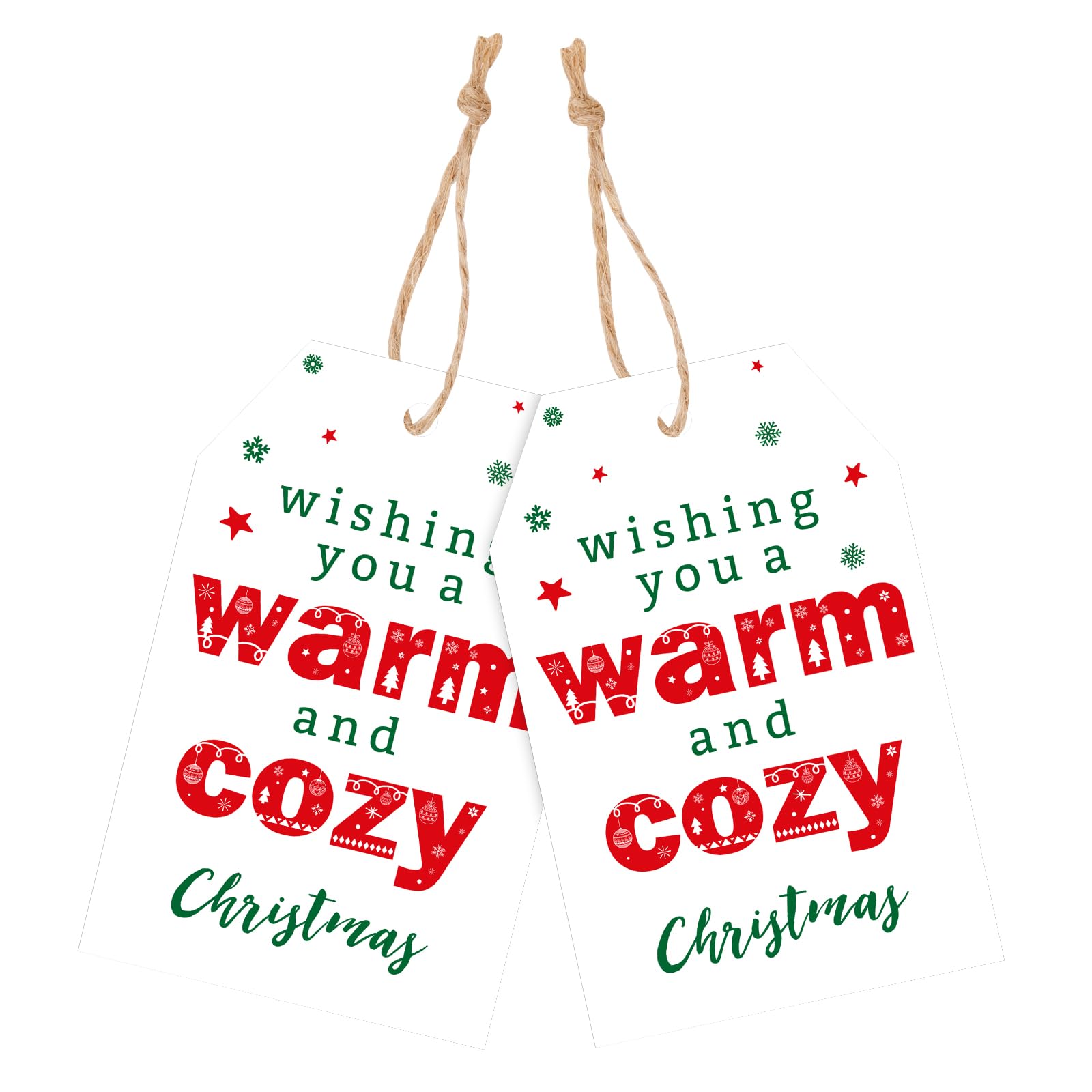 Amazon.com: joycraft Christmas Gift Tags with String, 3.3x2.1 inch ...