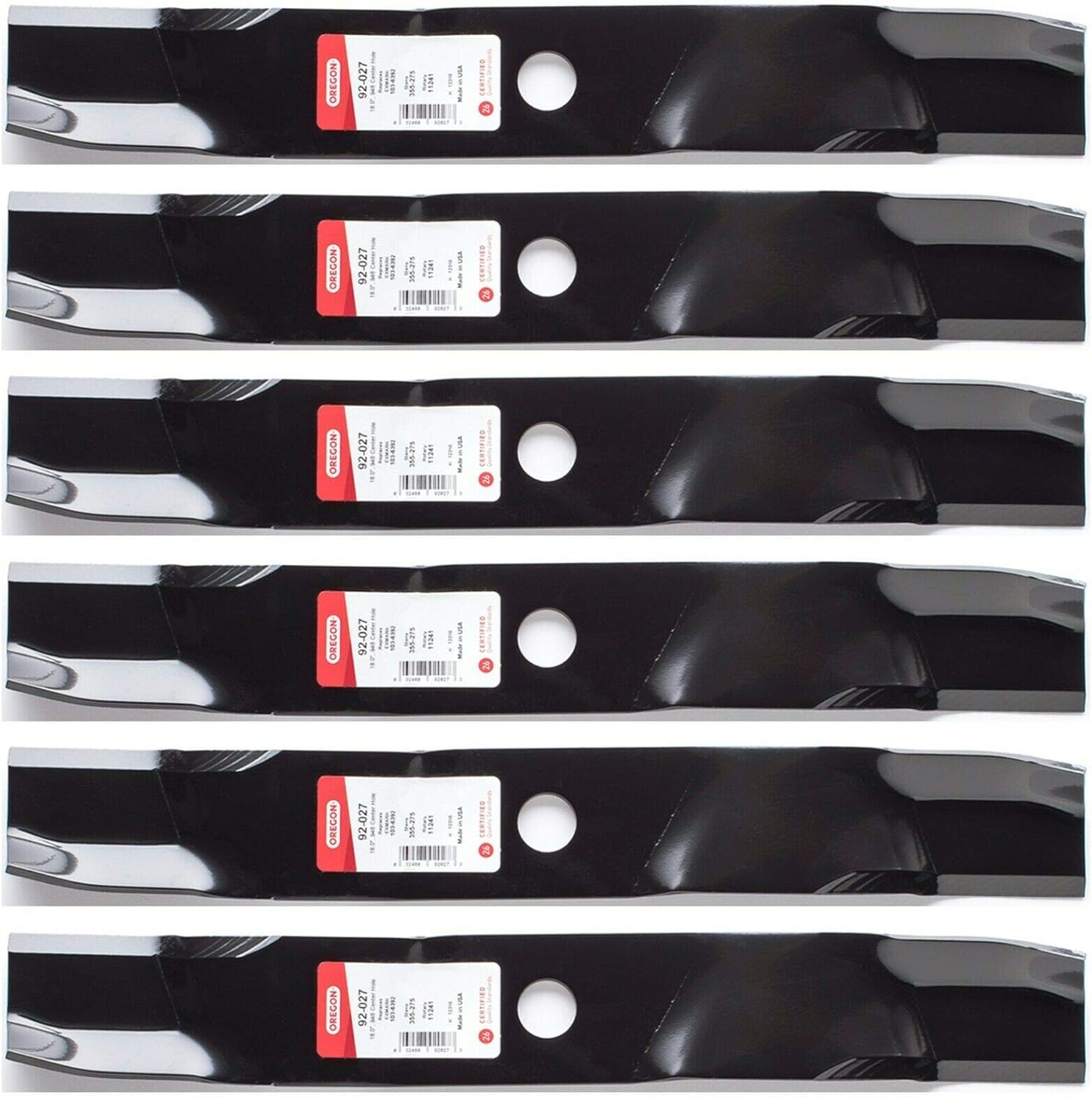 Amazon.com : Oregon 6PK USA Mower Blades for Exmark 103-6392 103-6382 ...