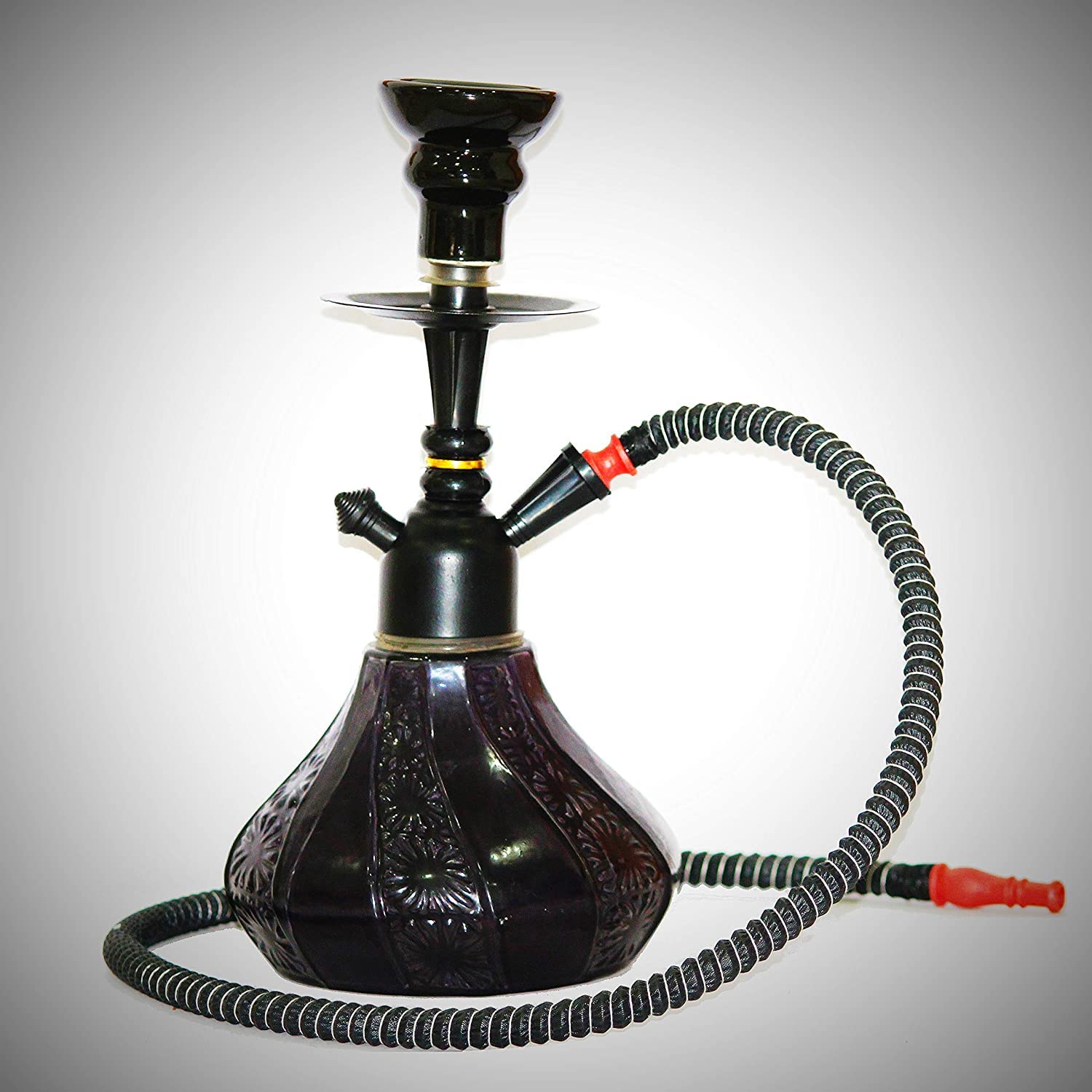 Antique Collection Feedora Glass Hookah Pot (Black) - 1 Piece : Amazon ...