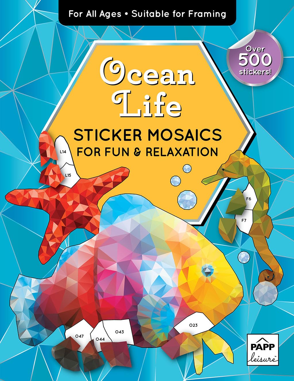 Sticker By Number Ocean Life Book for All Ages, Sticker Mosaics for Fun ...