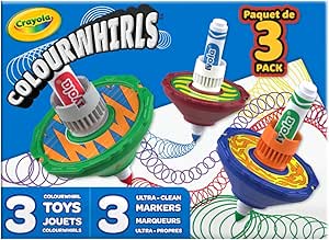 Amazon.com: Crayola Colourwhirls (3ct), Spin Art Toy, Spinning Top Toy ...