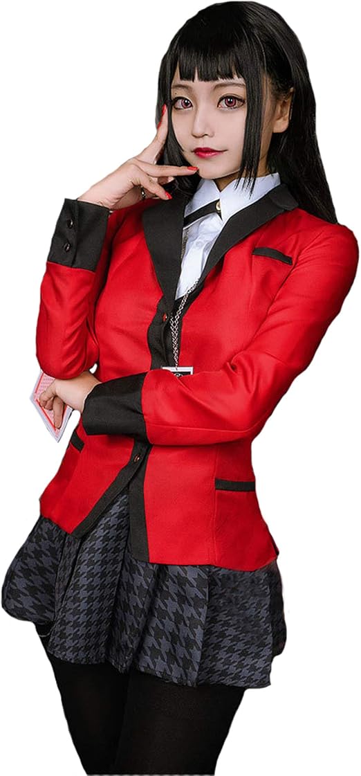 Amazon.com: XCJLW Kakegurui Yumeko Jabami Cosplay Costume Girls School ...