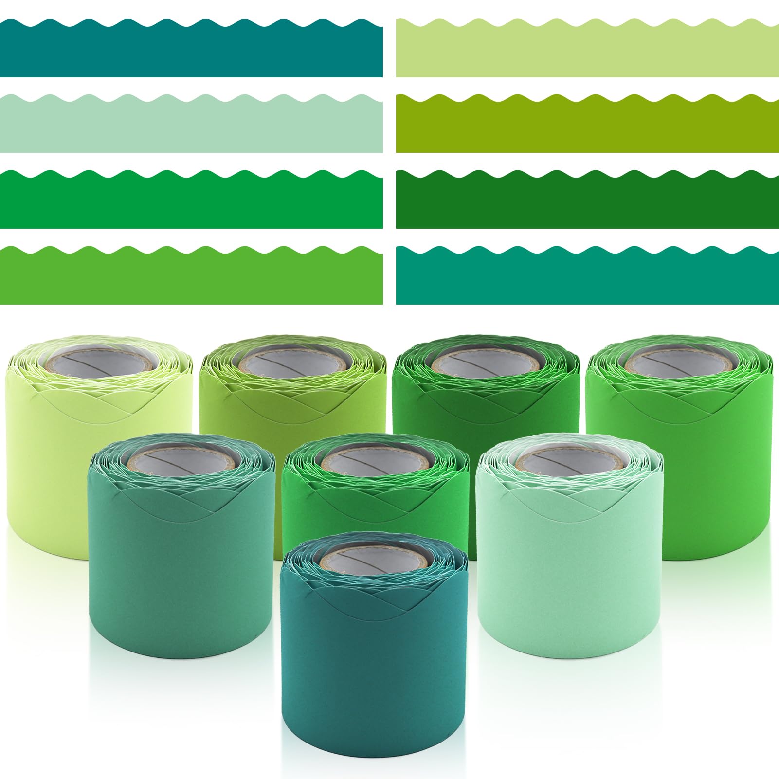 Snapklik.com : 8 Rolls 262.4 Ft Bulletin Board Borders - Green ...