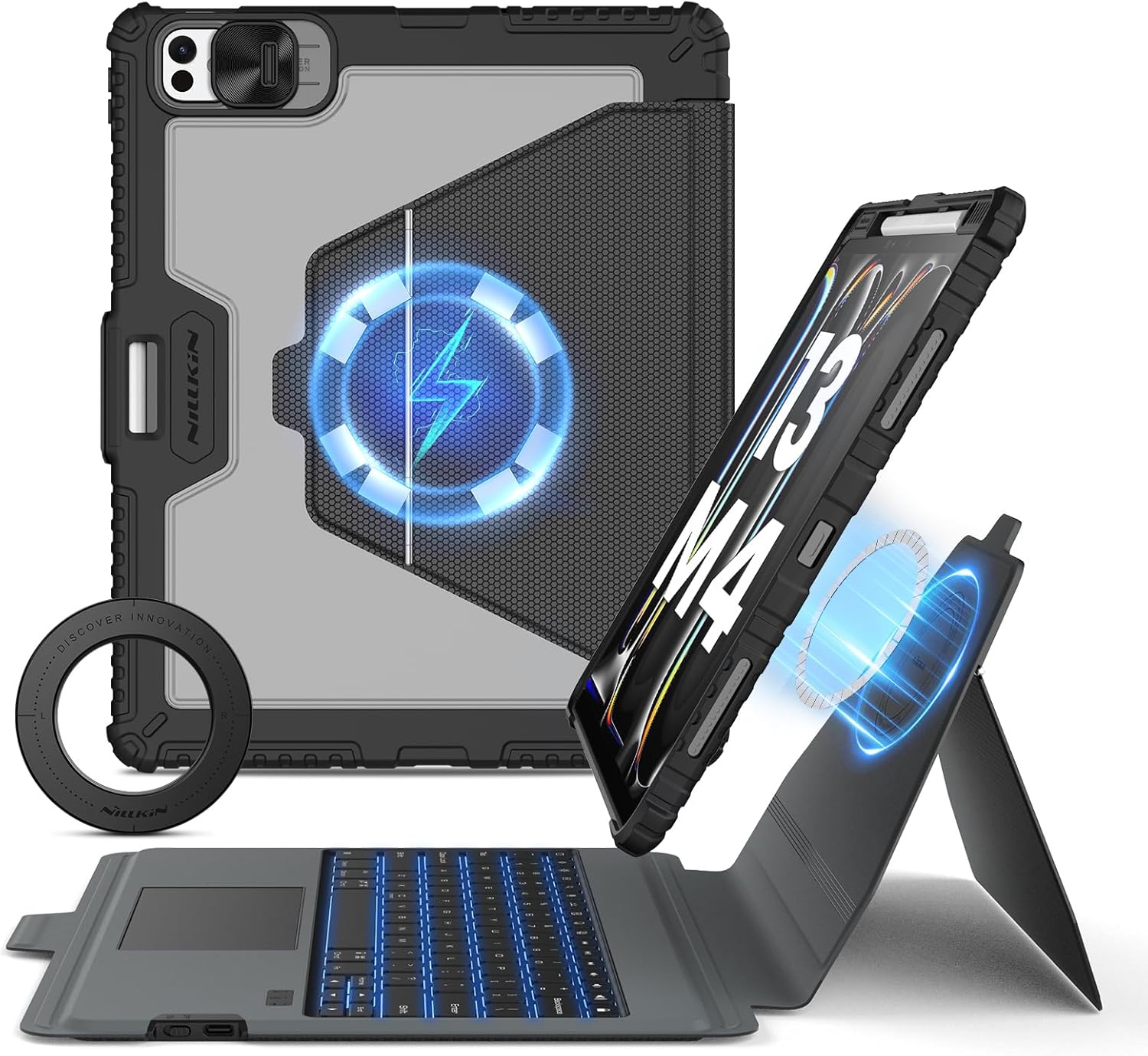 Amazon.com: Nillkin for iPad Pro 13 inch Keyboard (M4, 2024), iPad Pro ...