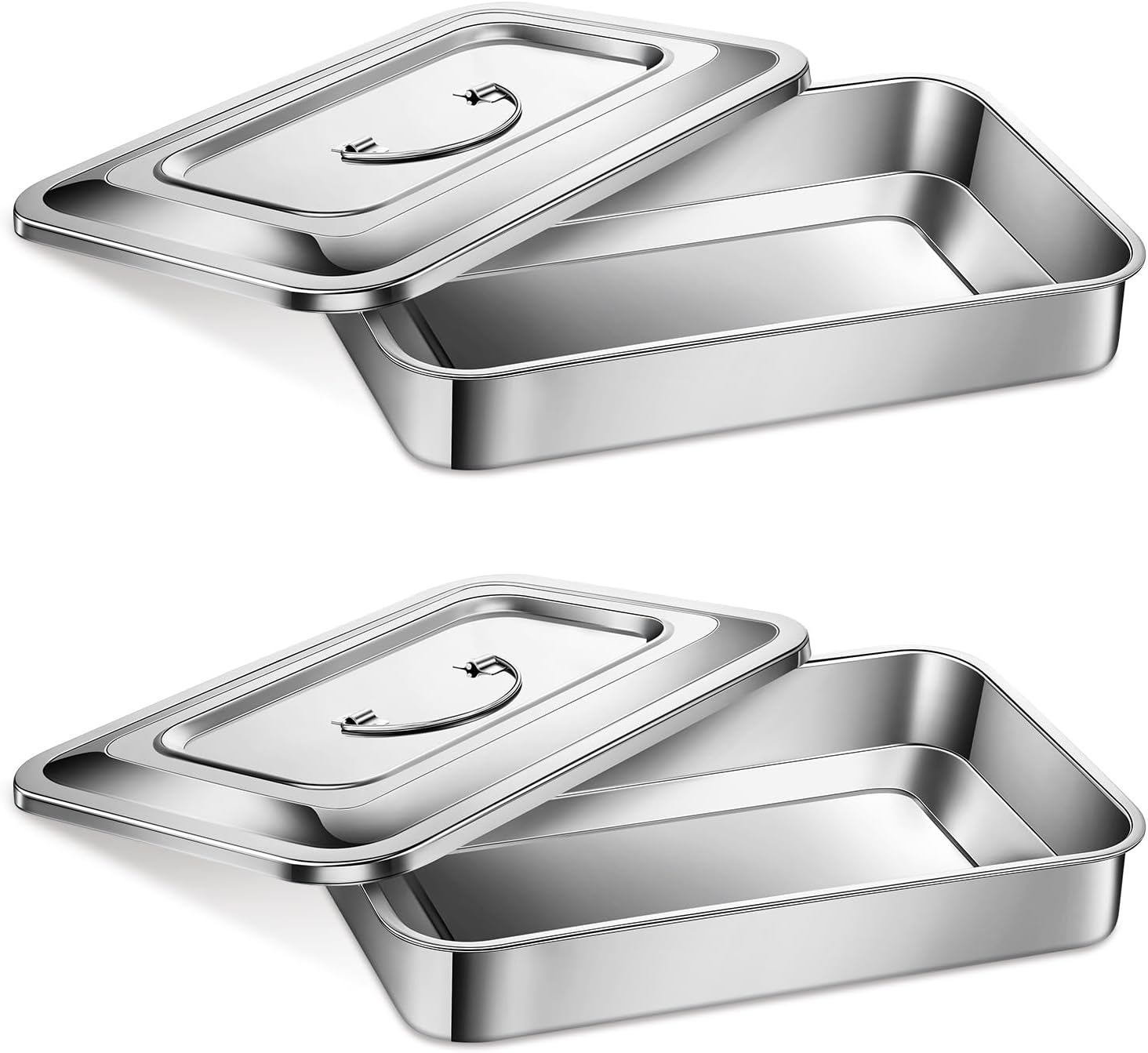 Amazon.com: Fabbay 2 Pcs Medical Surgical Trays 201 Stainless Steel ...