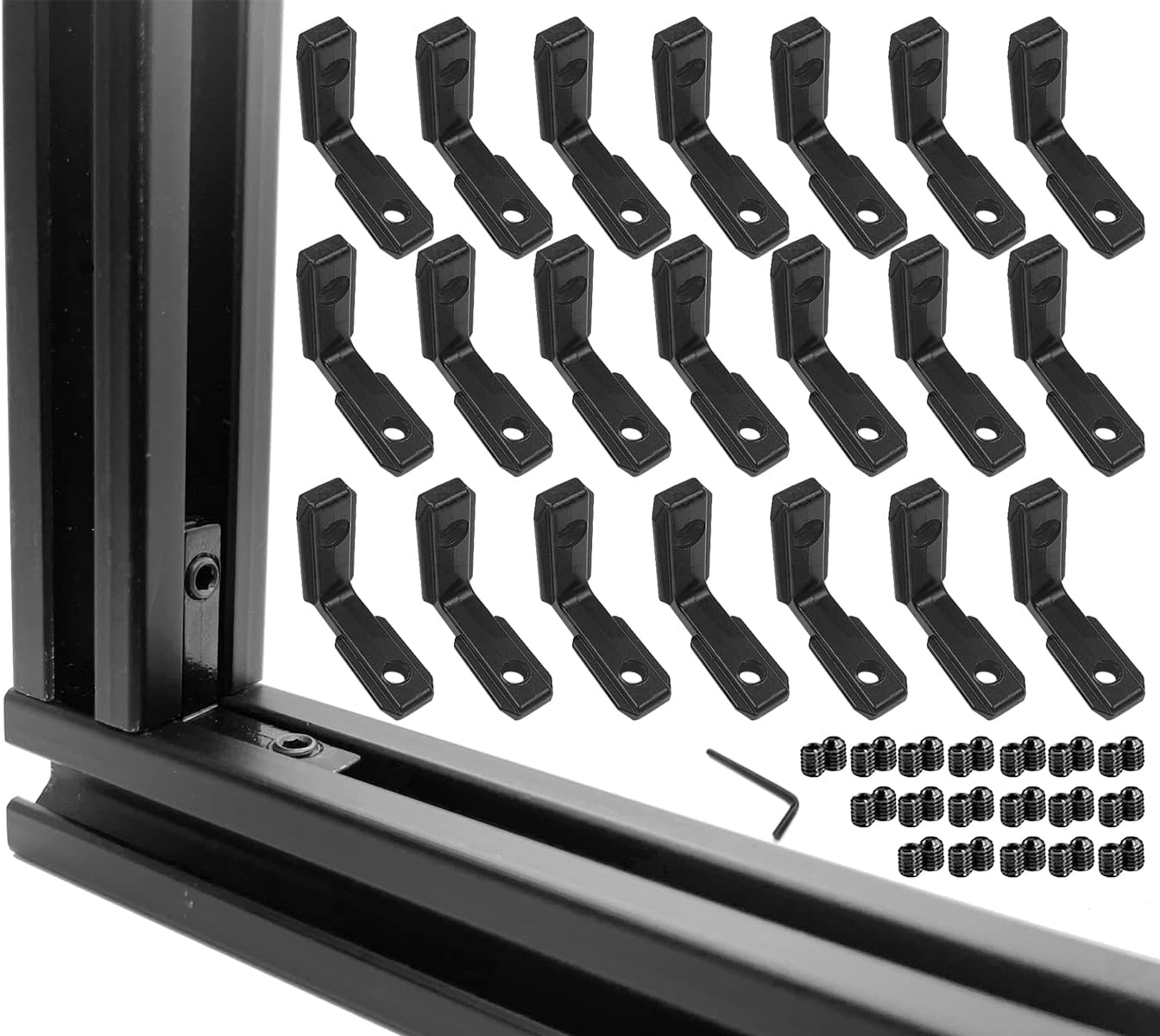 Amazon.com: Pastlla 12Pcs 3030 Series L-Shape Corner Brackets Right ...