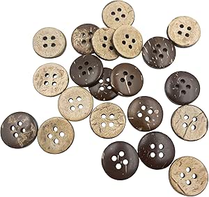 Amazon.com: 50pcs 1 inch Thick Coconut Shell 4 Holes Button Craft/Sewing A651