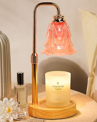 Amazon.com: Small Candle Warmer Lamp with Timer, Adjustable Pink Flower ...