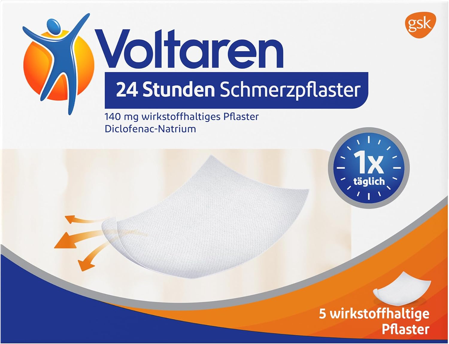 Voltaren 24 Stunden Schmerzpflaster mit Diclofenac bei akuten ...