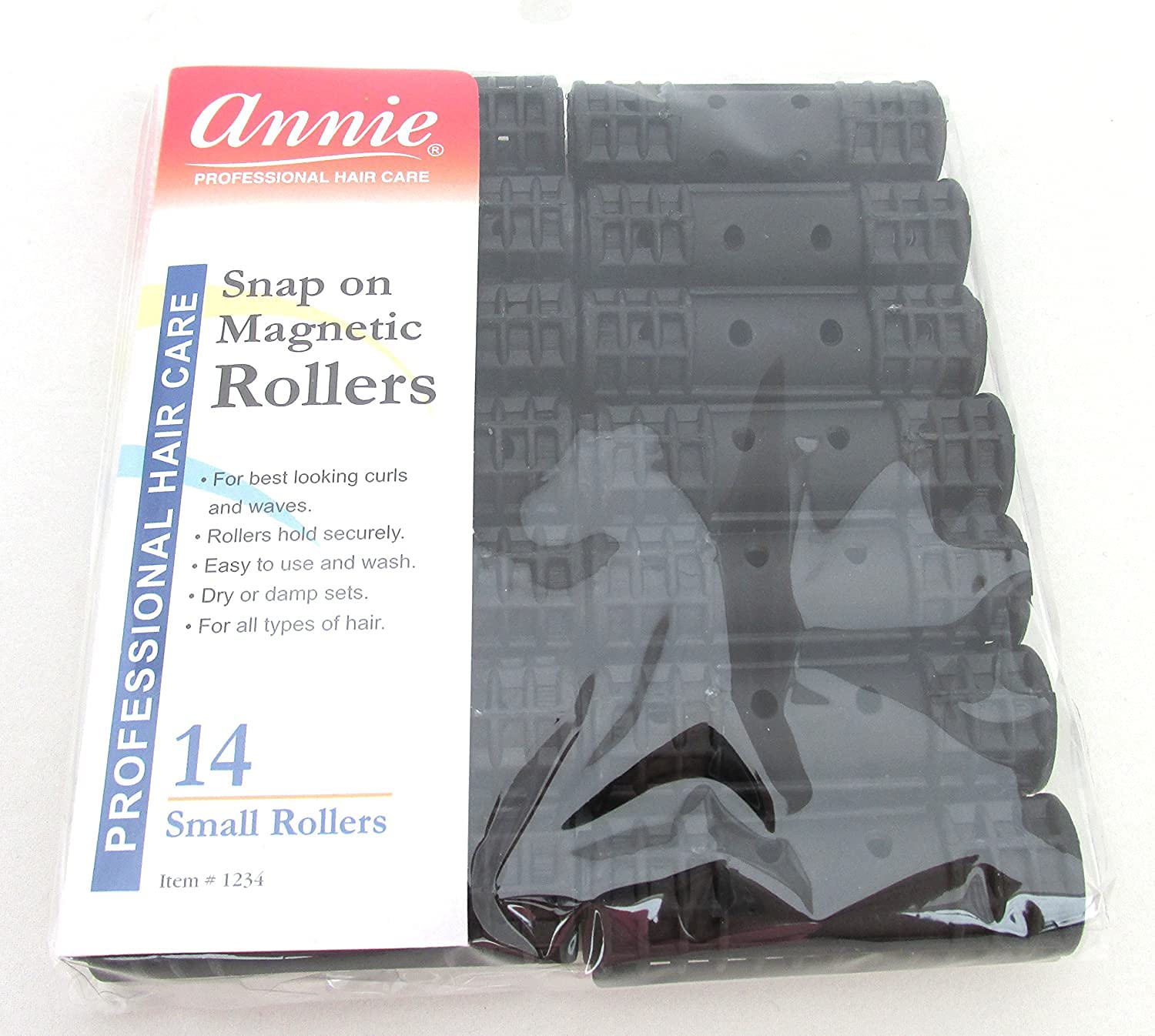 Amazon.com : Annie Snap-On Magnetic Hair Rollers – Small 1/2 Inch with ...