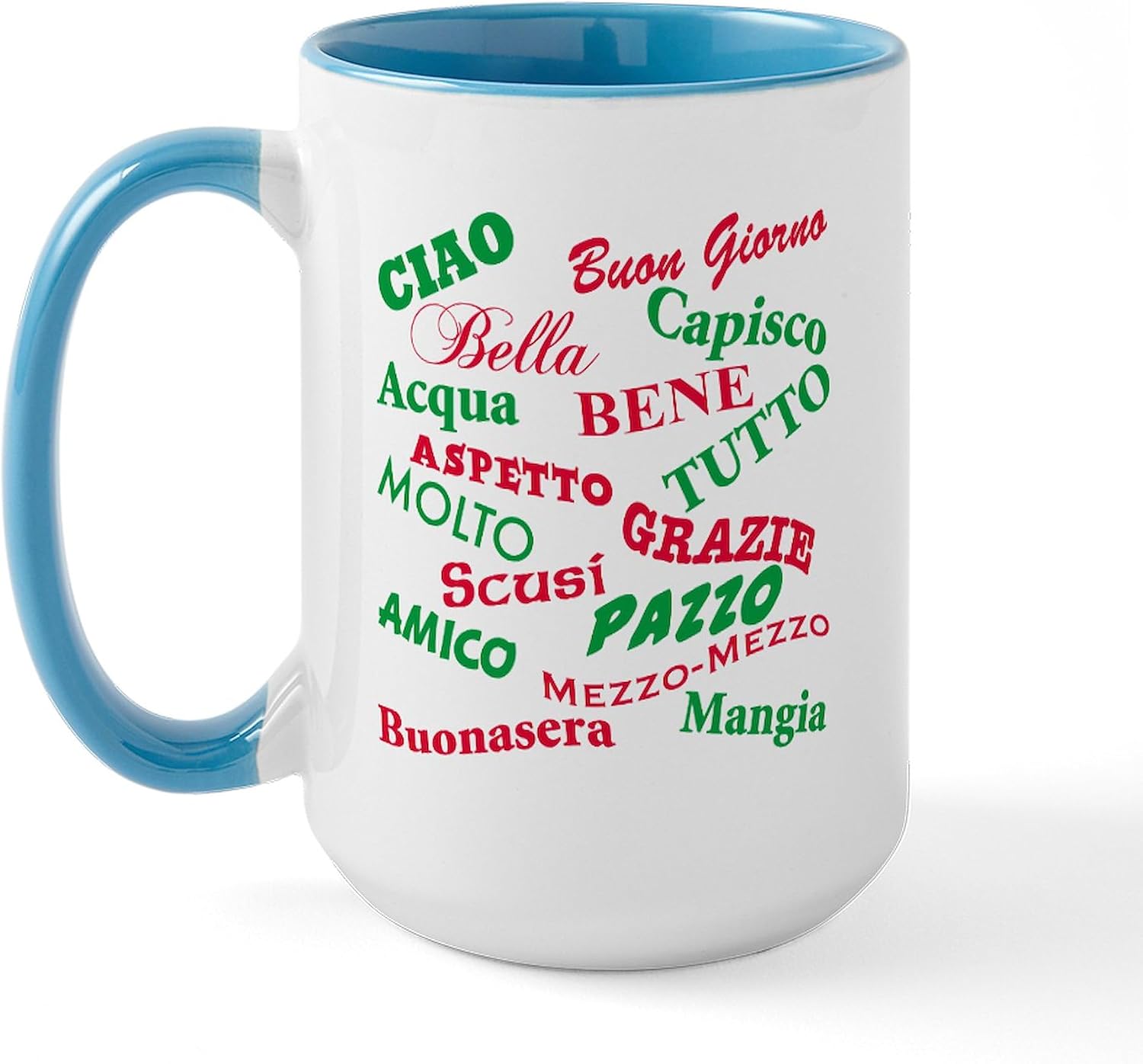 Amazon.com | CafePress Italian Sayings Large Mug 15 oz (444 ml) Ceramic ...