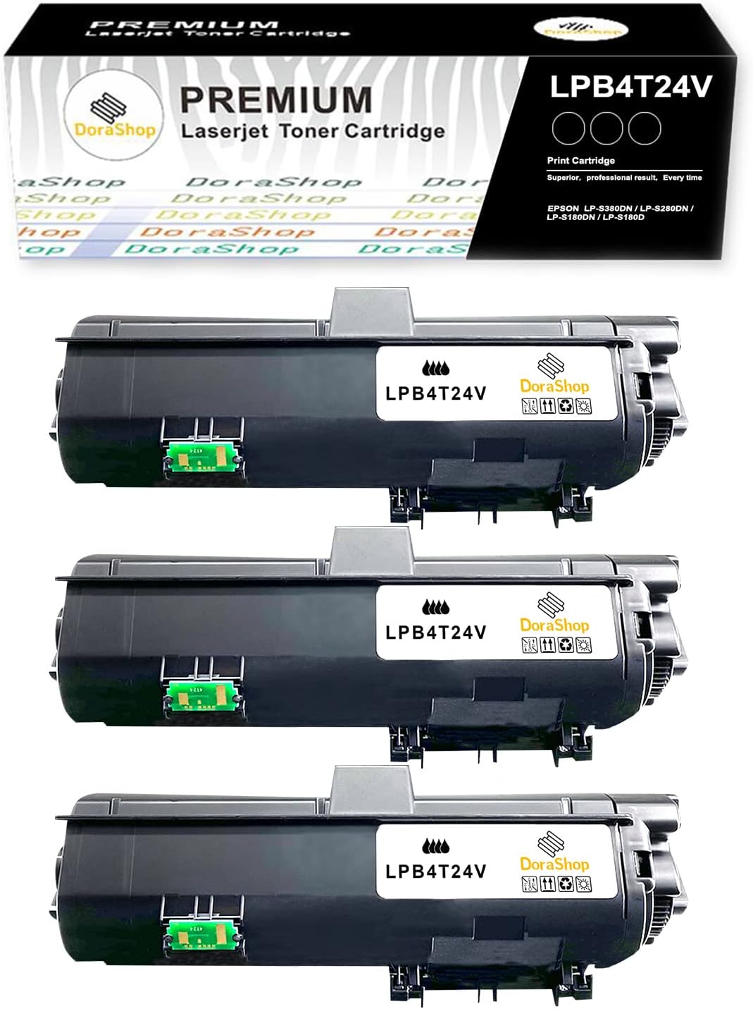Amazon.co.jp: 【Amazon.co.jp限定】EPSON エプソン用 LPB4T24 LPB4T24V BK×3 大容量 互換トナーカートリッジ 「ブラック 3本セット」 対応 ...
